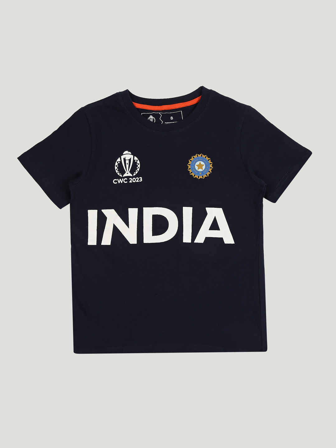 Buy Official ICC CWC-23 Kids Boys Navy Blue Graphic Printed Half ...