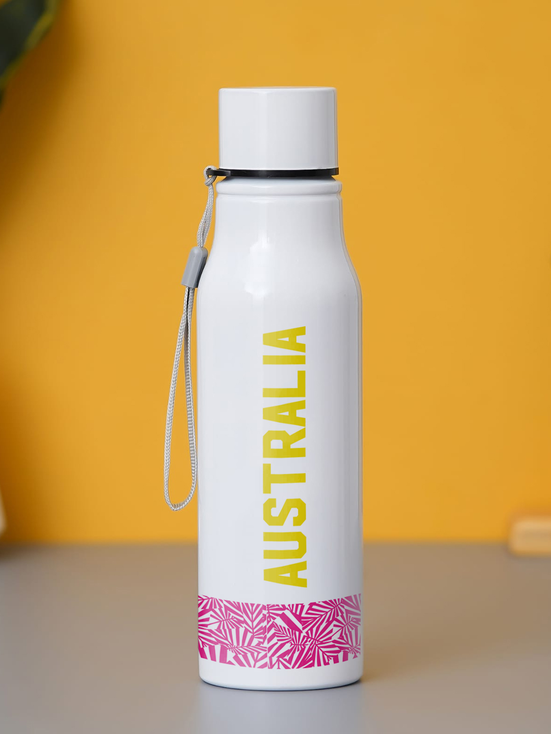 Buy Team Australia White and Pink Printed Single Walled Stainless Steel ...