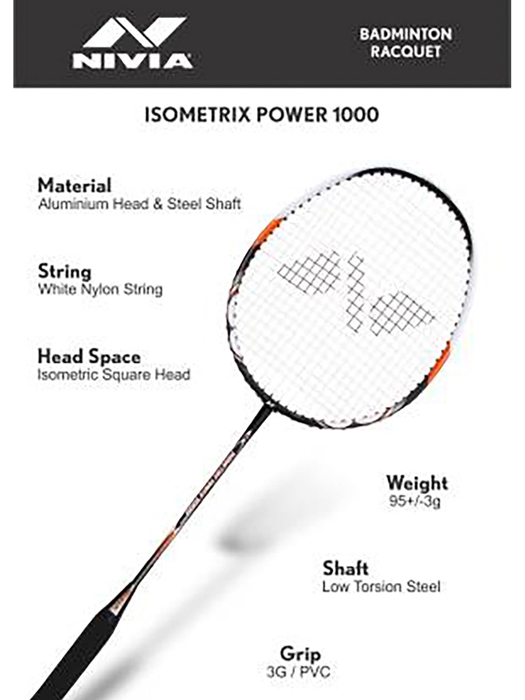 Buy Nivia Isometrix Power 1000 Badminton Racket