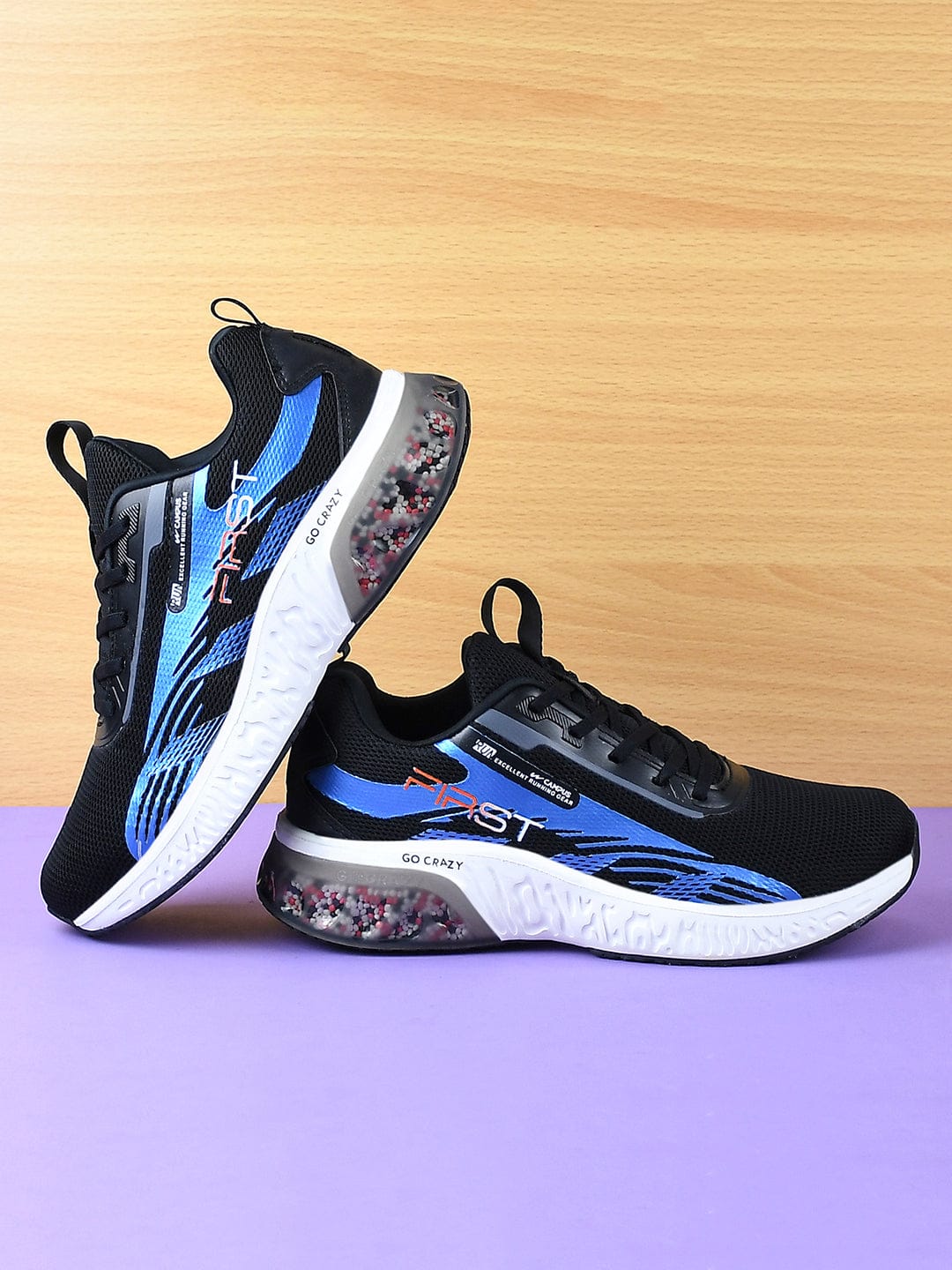 Buy Men Black First Running Shoes From Fancode Shop.