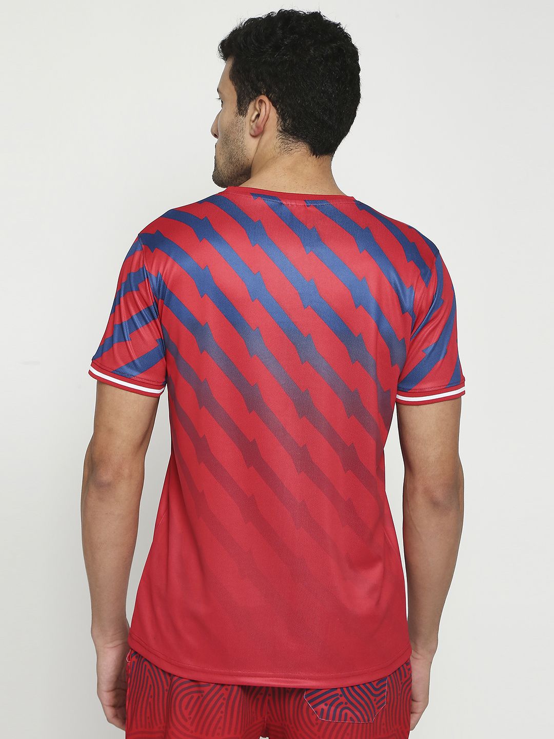 Buy Men Red Round Neck T-Shirt From Fancode Shop.