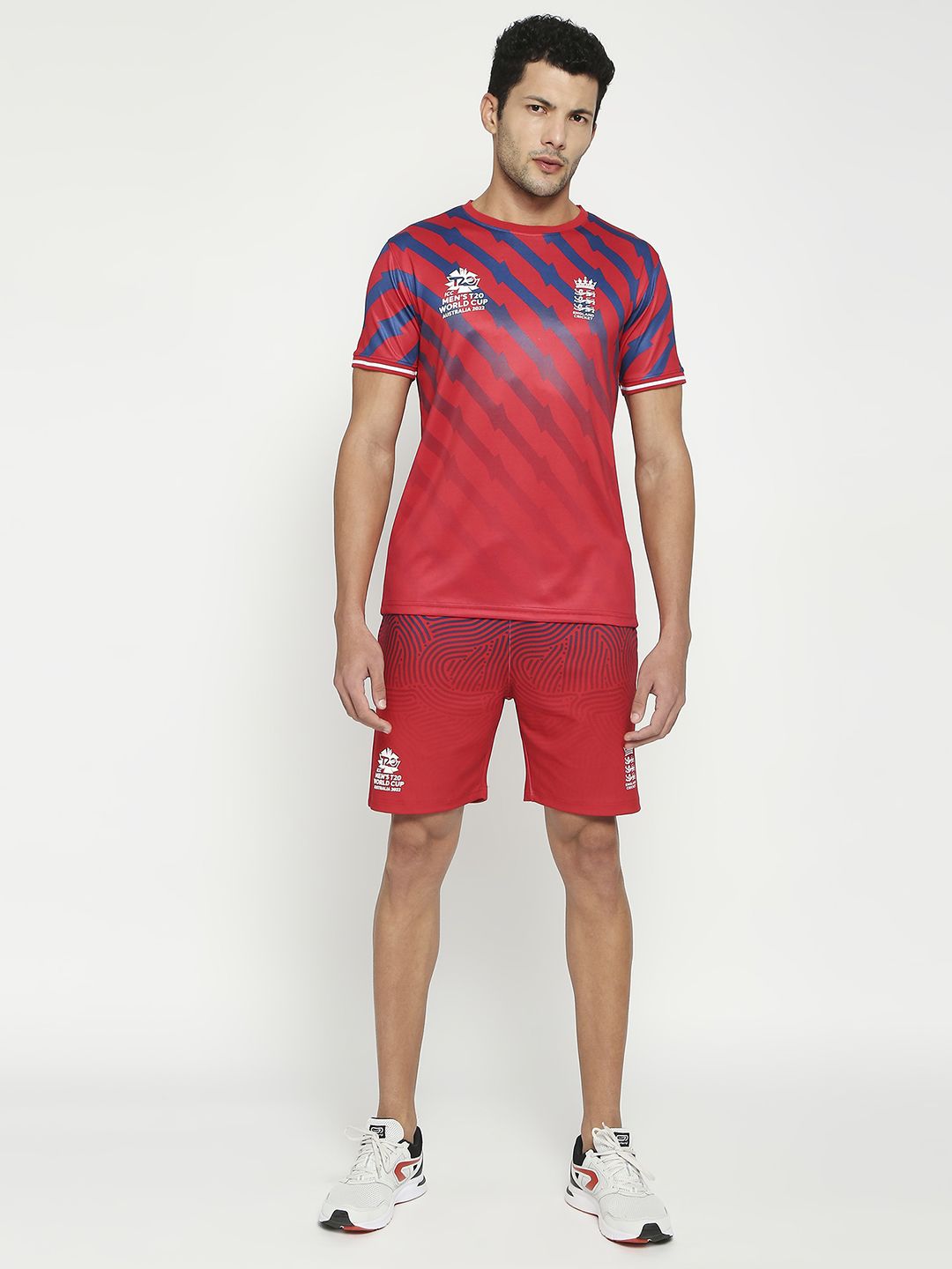 Buy Men Red Round Neck T-Shirt From Fancode Shop.