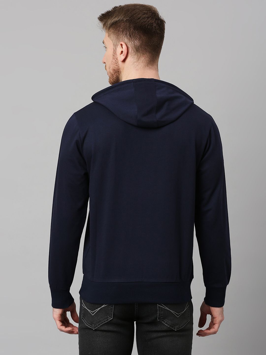 Buy Official ICC CWC-23 Men Navy Blue Solid Long Sleeves Round Neck ...