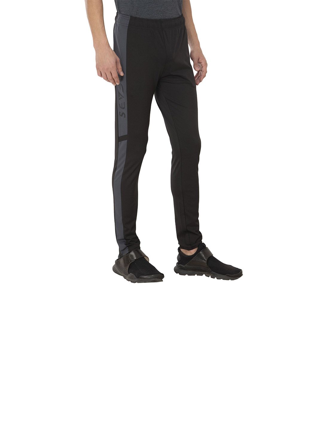 Buy Seven by MS Dhoni Grey and Black Training Joggers & Seven by MS ...