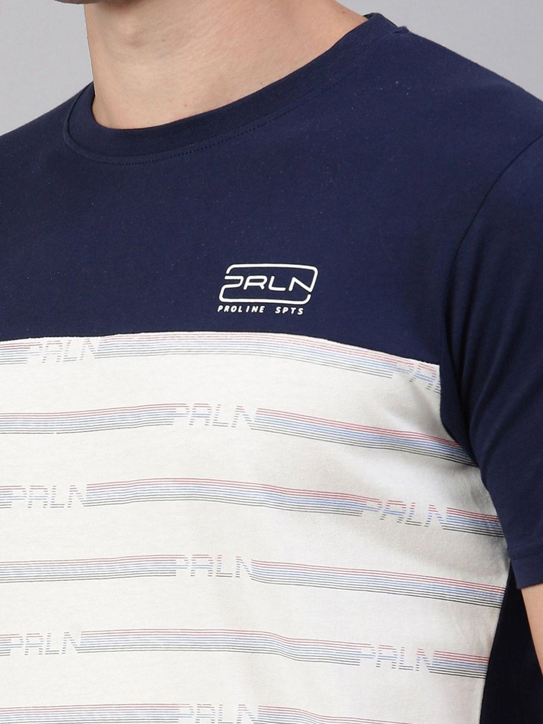 Buy Men Blue Graphic Printed Round Neck Pure Cotton T-Shirt From ...