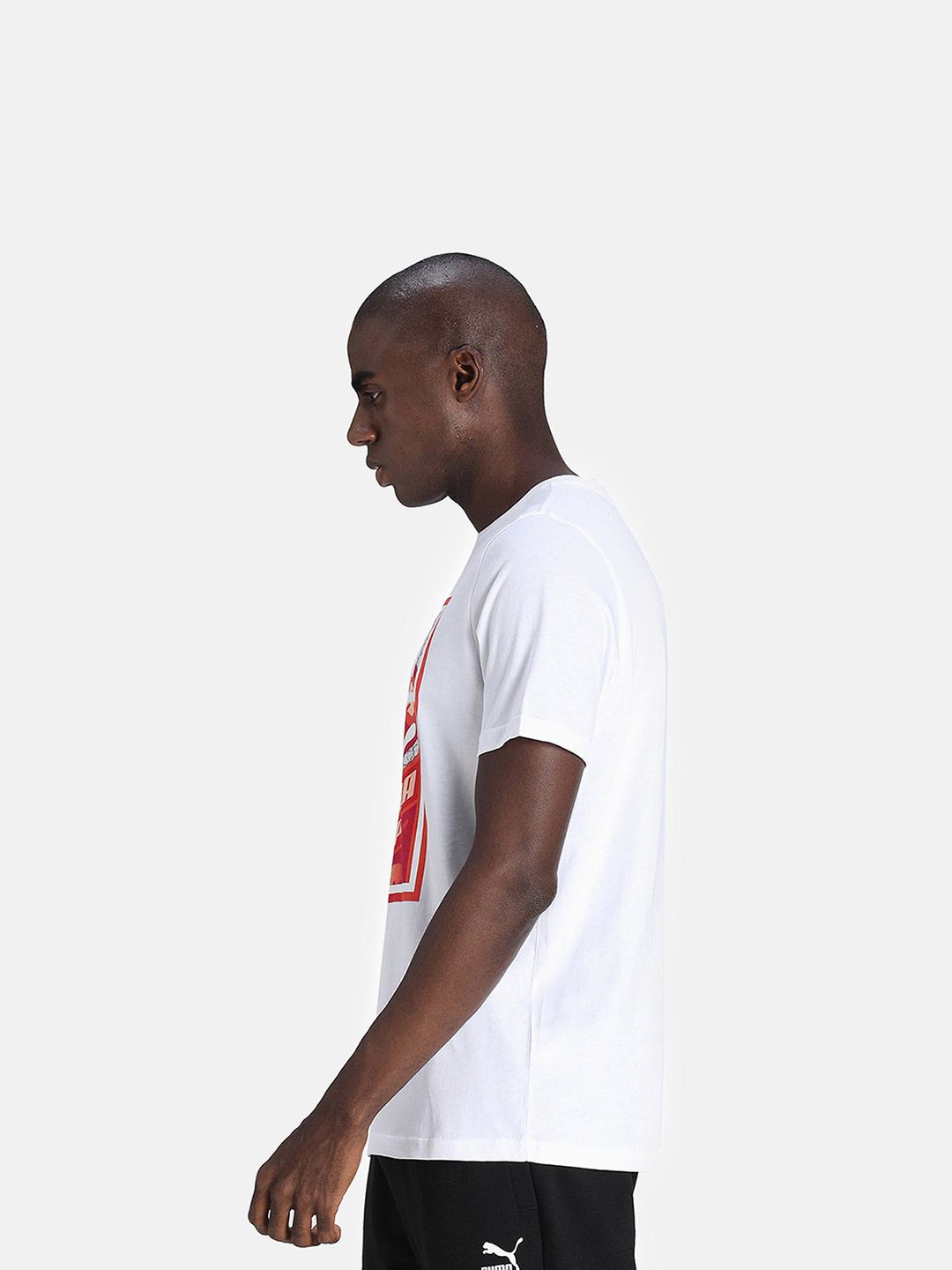 Buy Men White & Red Printed Graphic Box Logo Play T-Shirts From Fancode ...