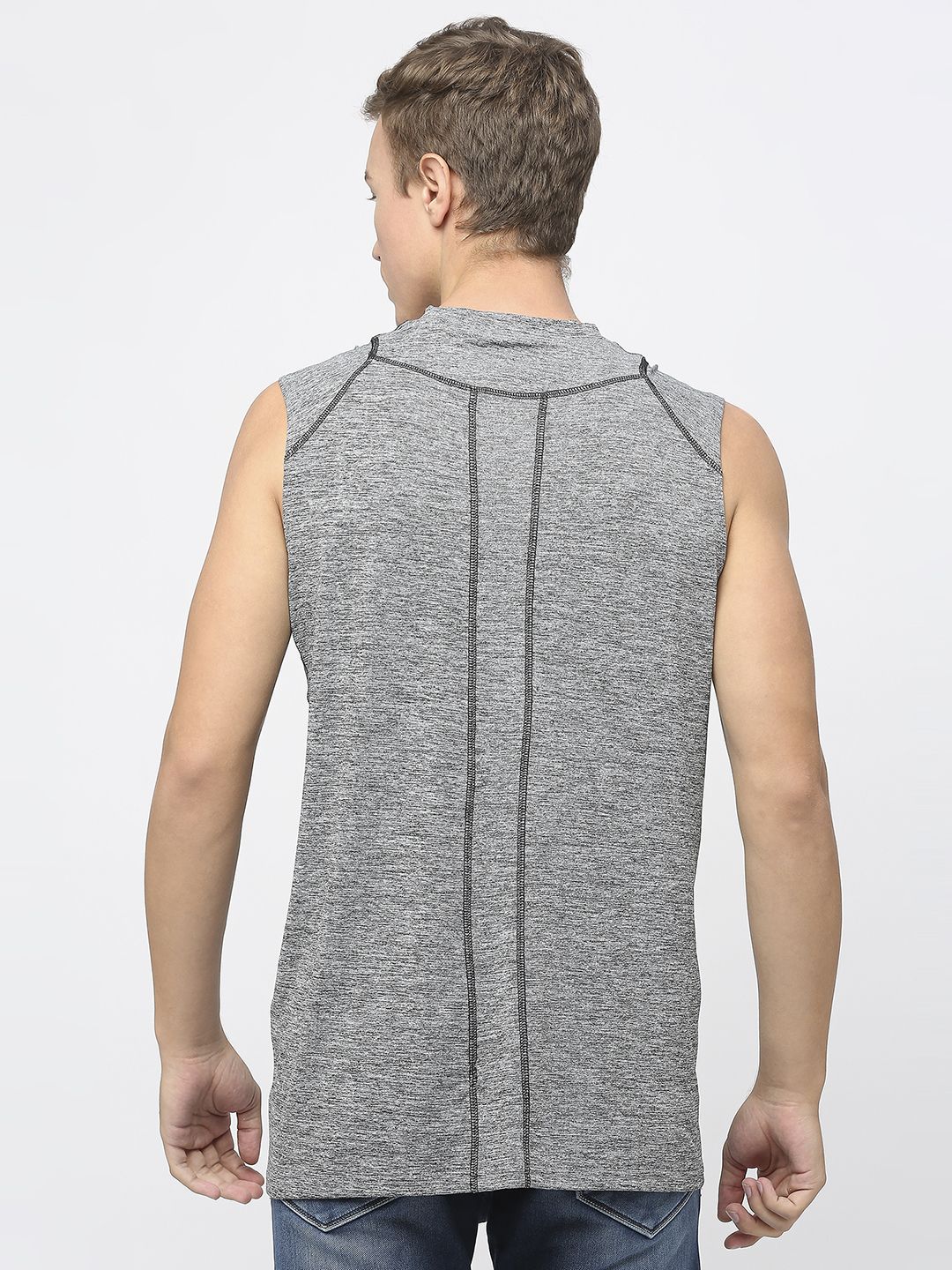 Buy Official ICC CWC-23 Men Grey Printed Round Neck: Customised With ...