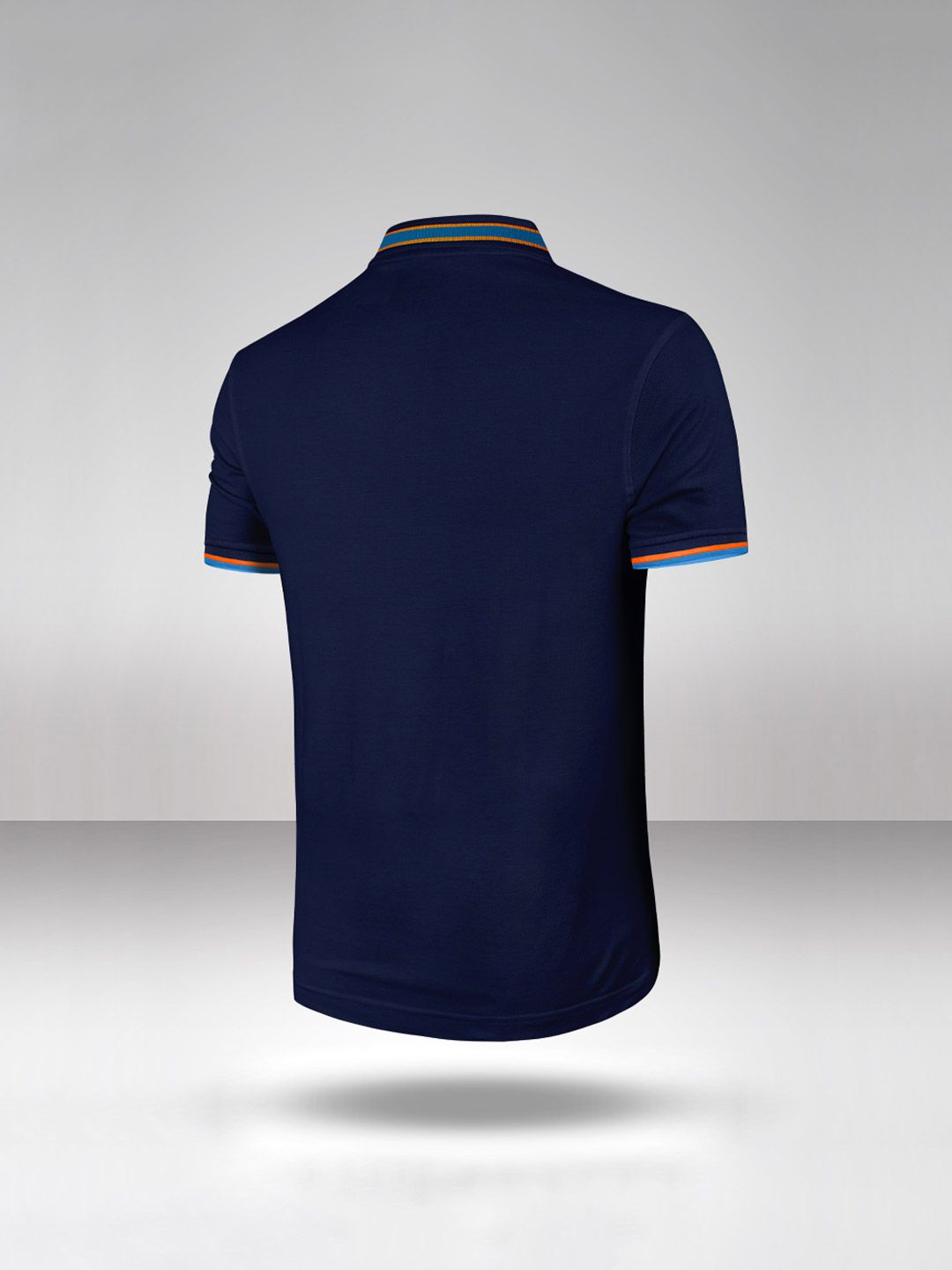 Buy Men Navy Blue Printed Polo Neck T-Shirt From Fancode Shop.
