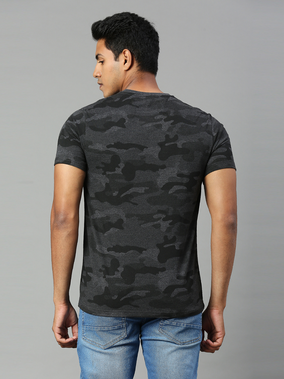 Buy Official ICC CWC-23 Men Camo Black Printed Round Neck T-Shirts ...
