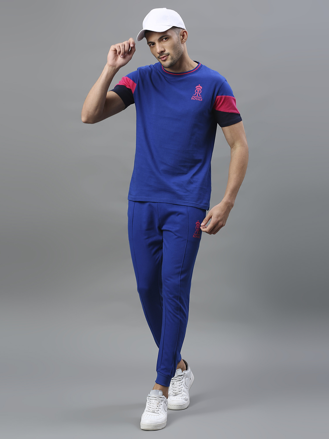 Buy Men Blue Printed Joggers From Fancode Shop.