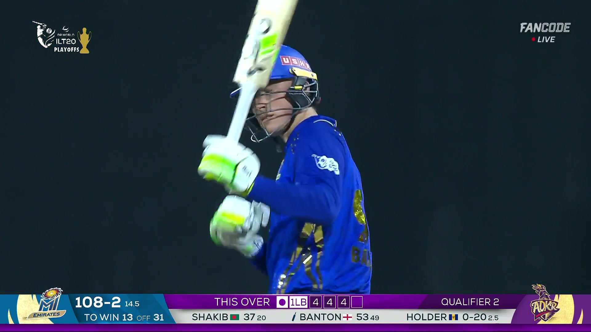 Fifty! Banton reaches Fifty Runs With a Classy Pull Through Square Leg