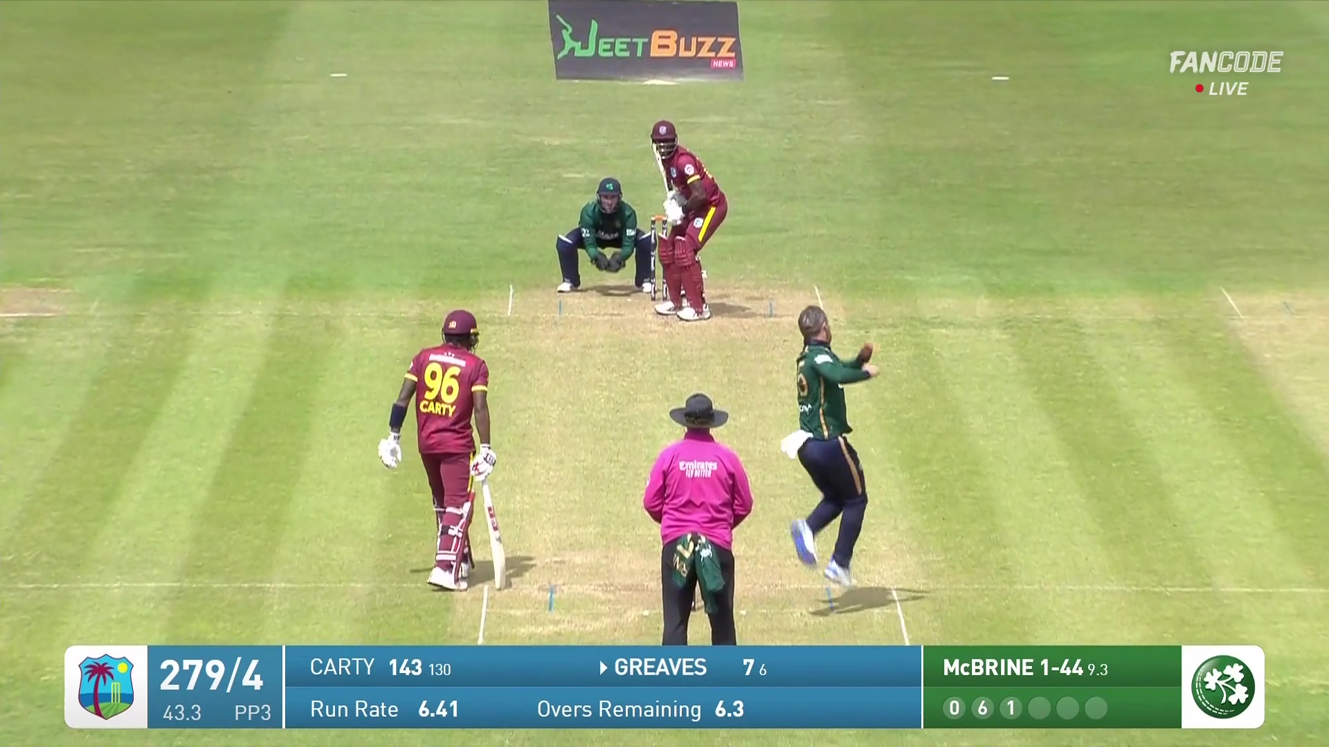 Six! Justin Greaves Slog Sweeps It Over Deep Mid Wicket For A Maximum