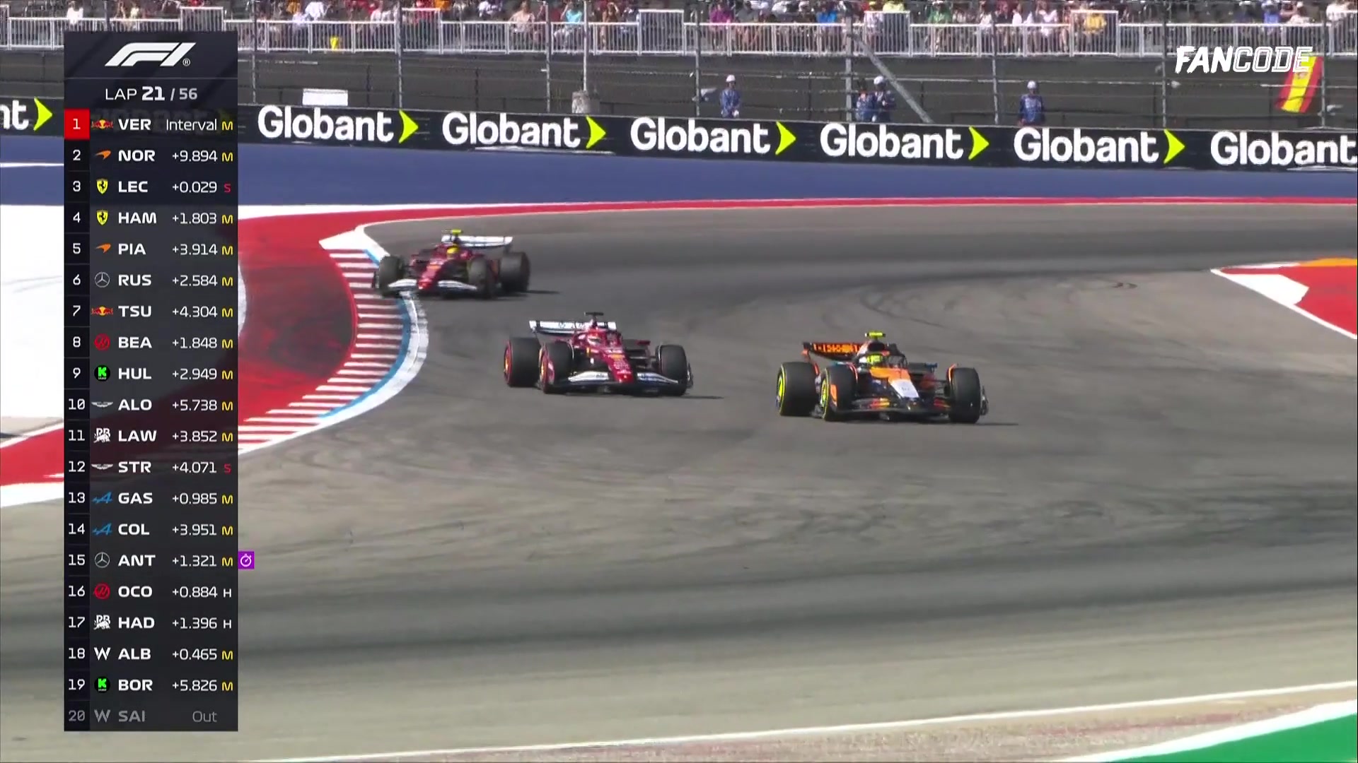 Overtake! Lando Norris Takes Back His Second Position From Charles Leclerc!