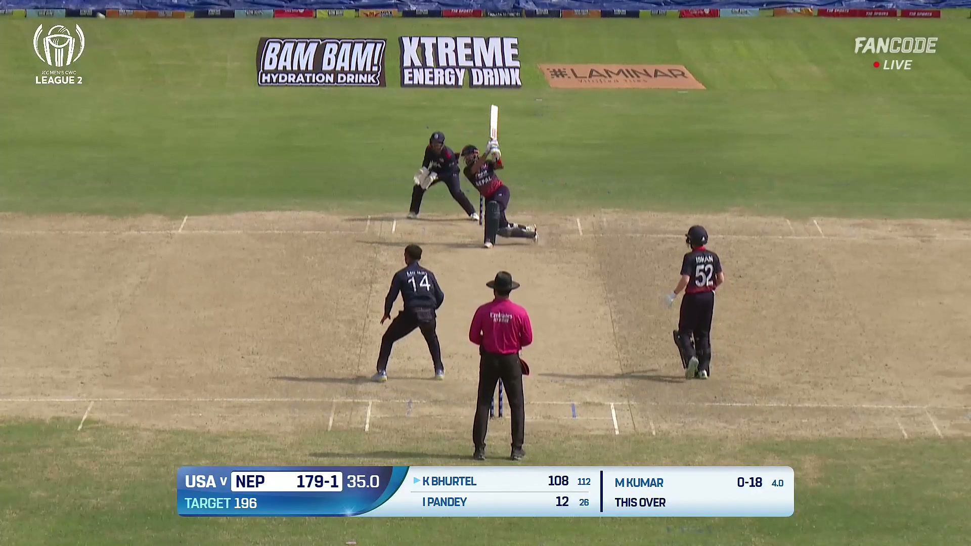 Six! Kushal Bhurtel Hammered That Deep Cover For A Maximum