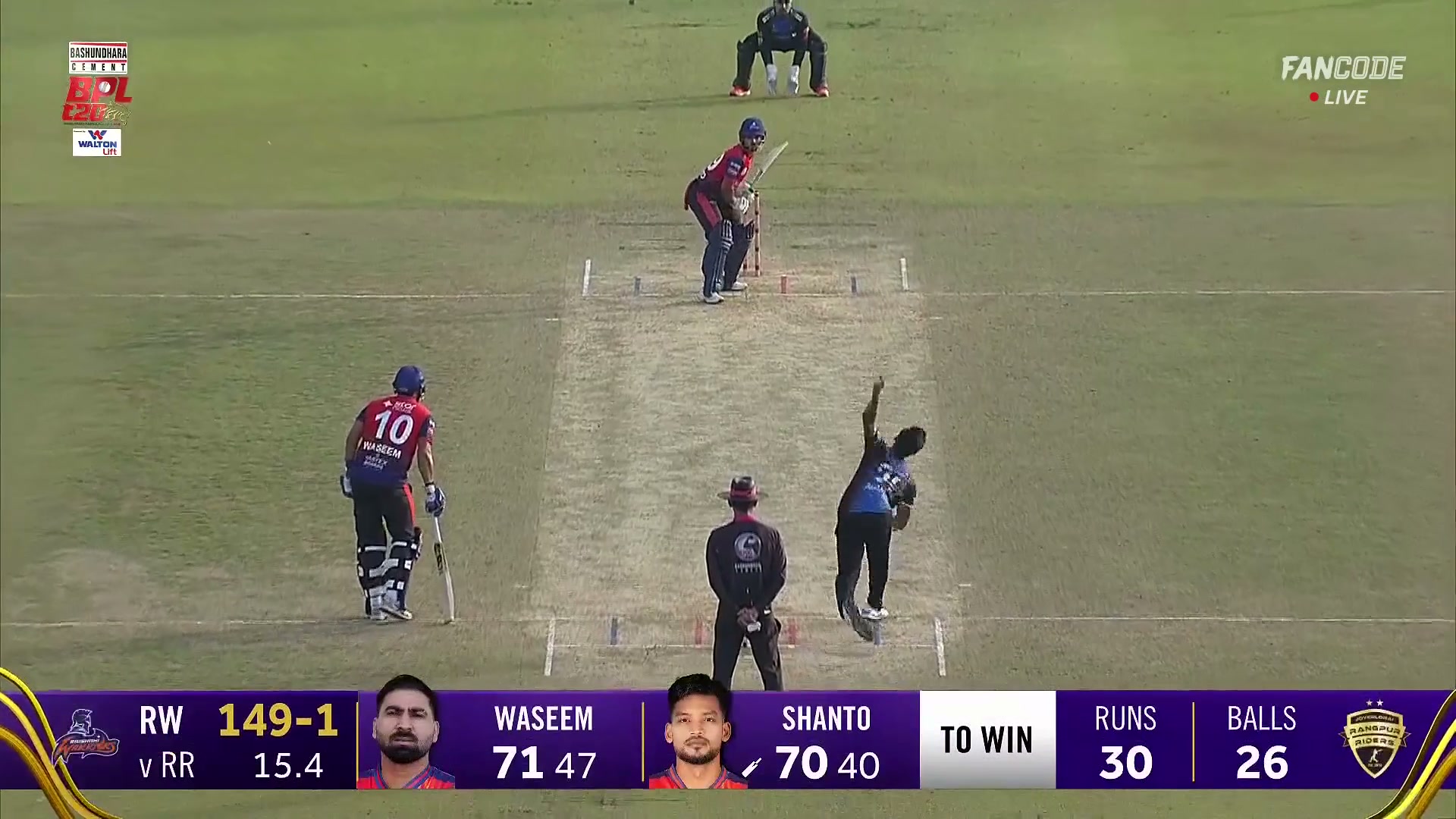 Six! Sensational Shot By H Shanto Towards Long Off