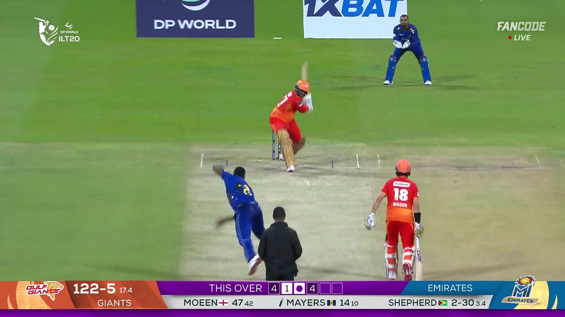 Six! Kyle Mayers Unleashes Monster Hit As Romario Shepherd Disappears ...