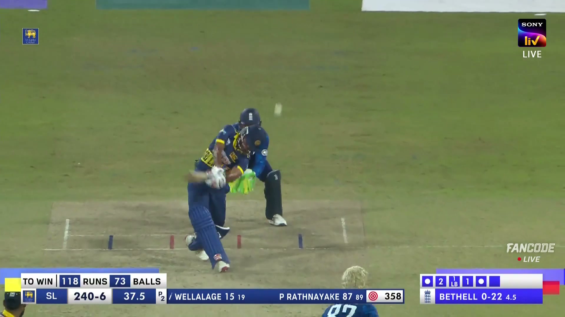 Six! Dunith Wellalage Skips Down The Track And Hits It For A Biggie