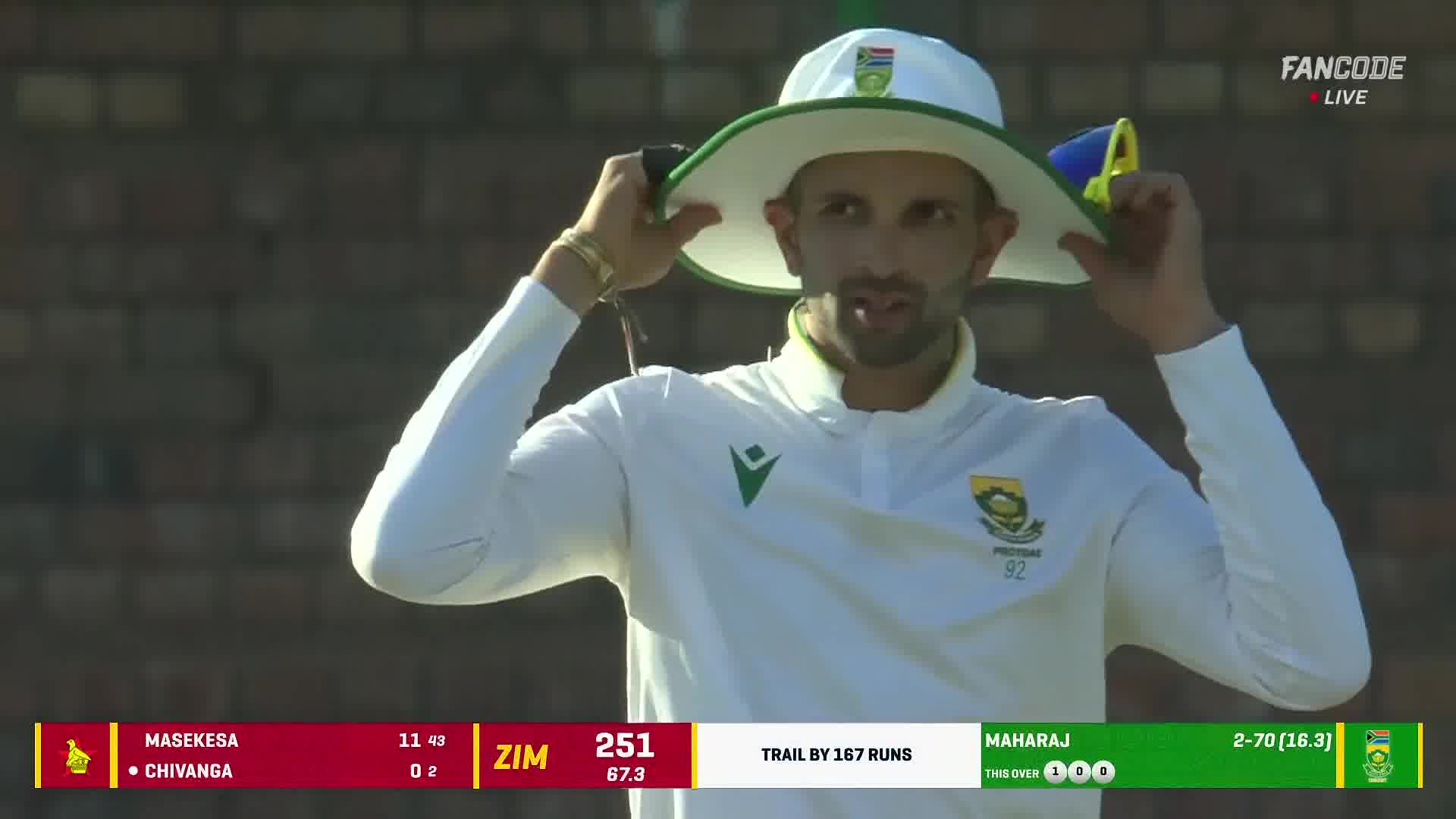 Wicket! A Fine Catch By Maphaka Leads to the Dismissal Of Chivanga