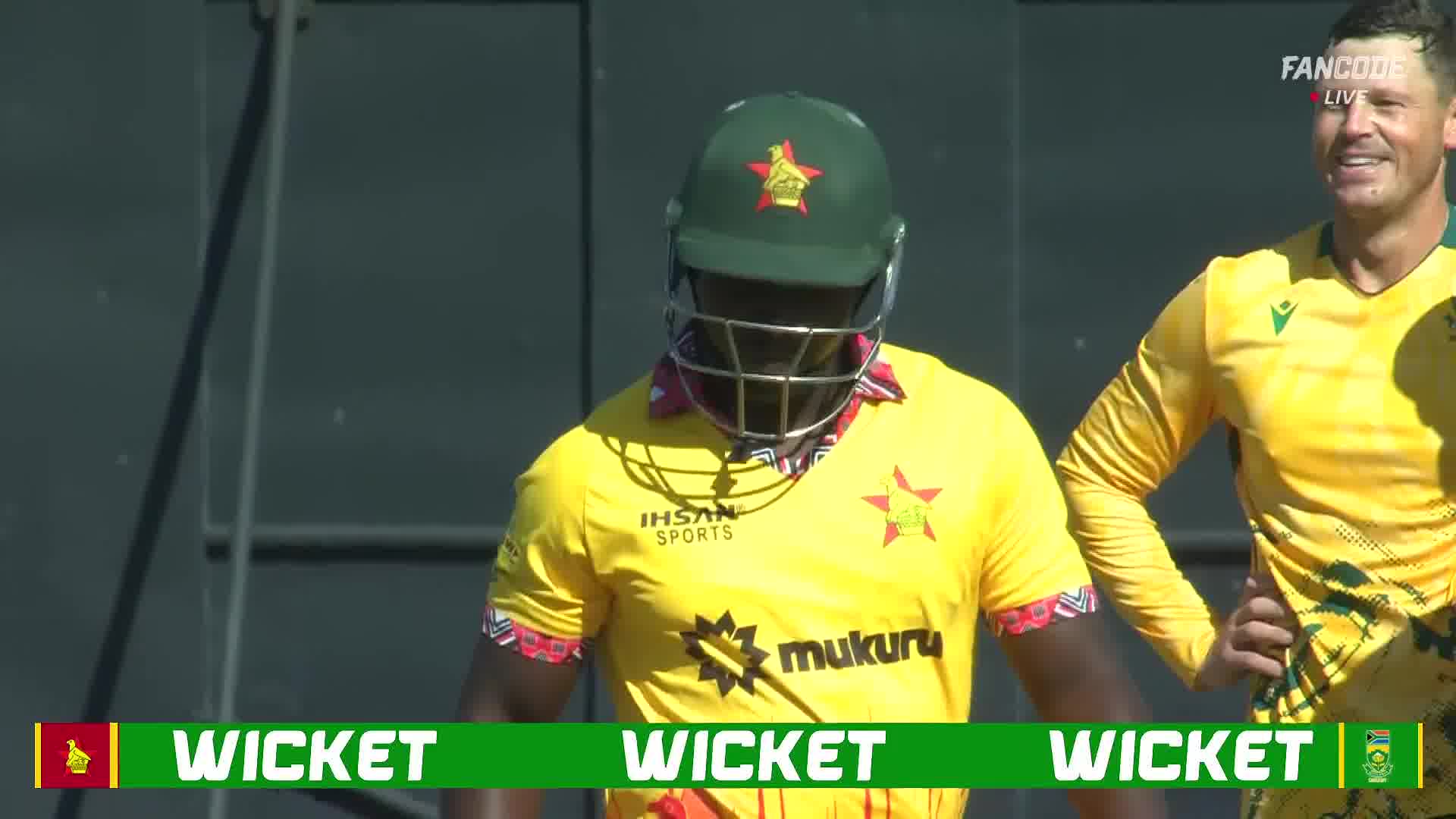 Wicket! Tony Munyonga Goes For Big Shot But Finds Andile Simelane In ...