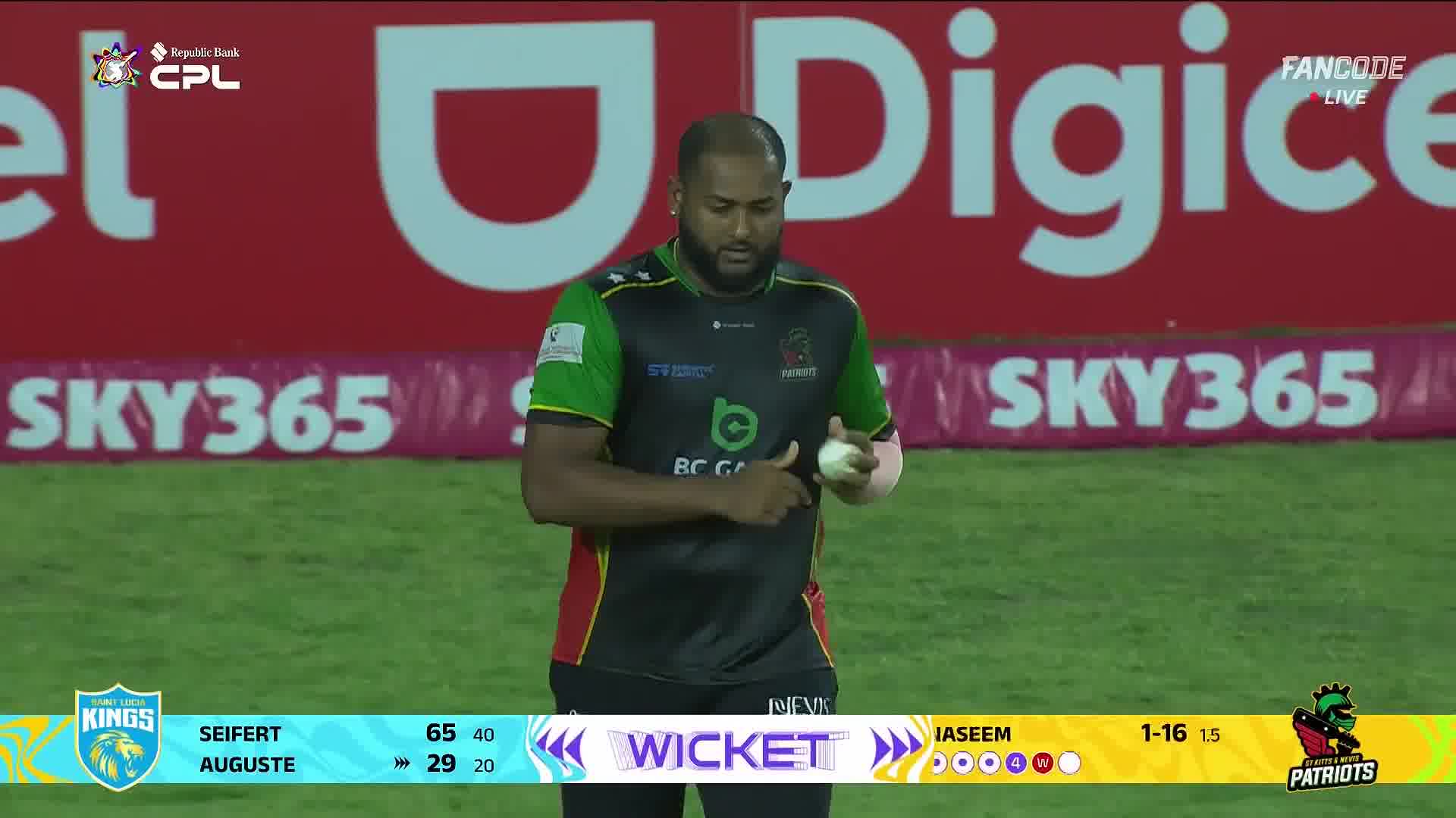 Wicket! Ackeem Auguste Gives A Simple Catch To Jyd Goolie