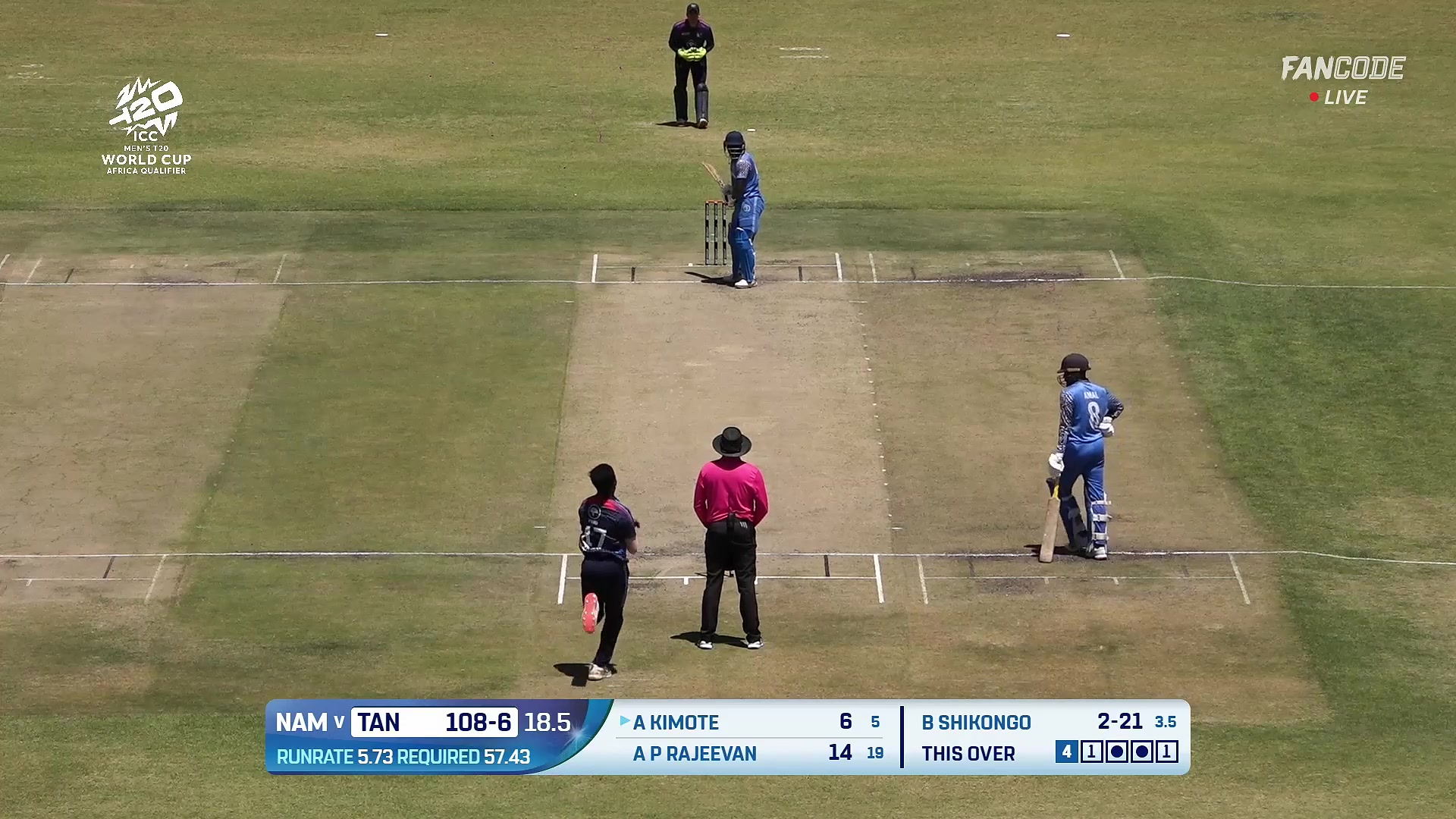Wicket! Ally Kimote Lofts It But Gets A Thin Edge, And It's Taken ...