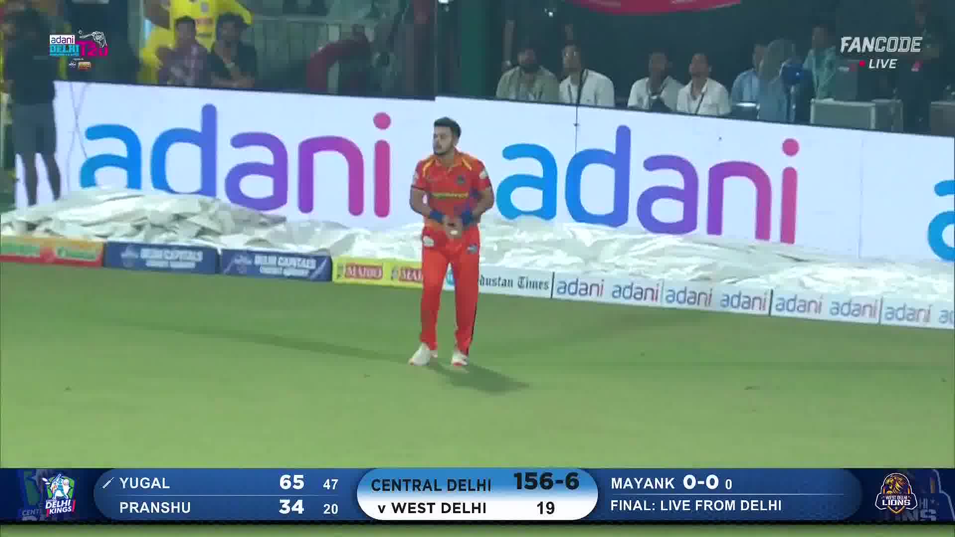 Wicket! Yugal Saini Walks Back After Sharp Catch At Fine Leg