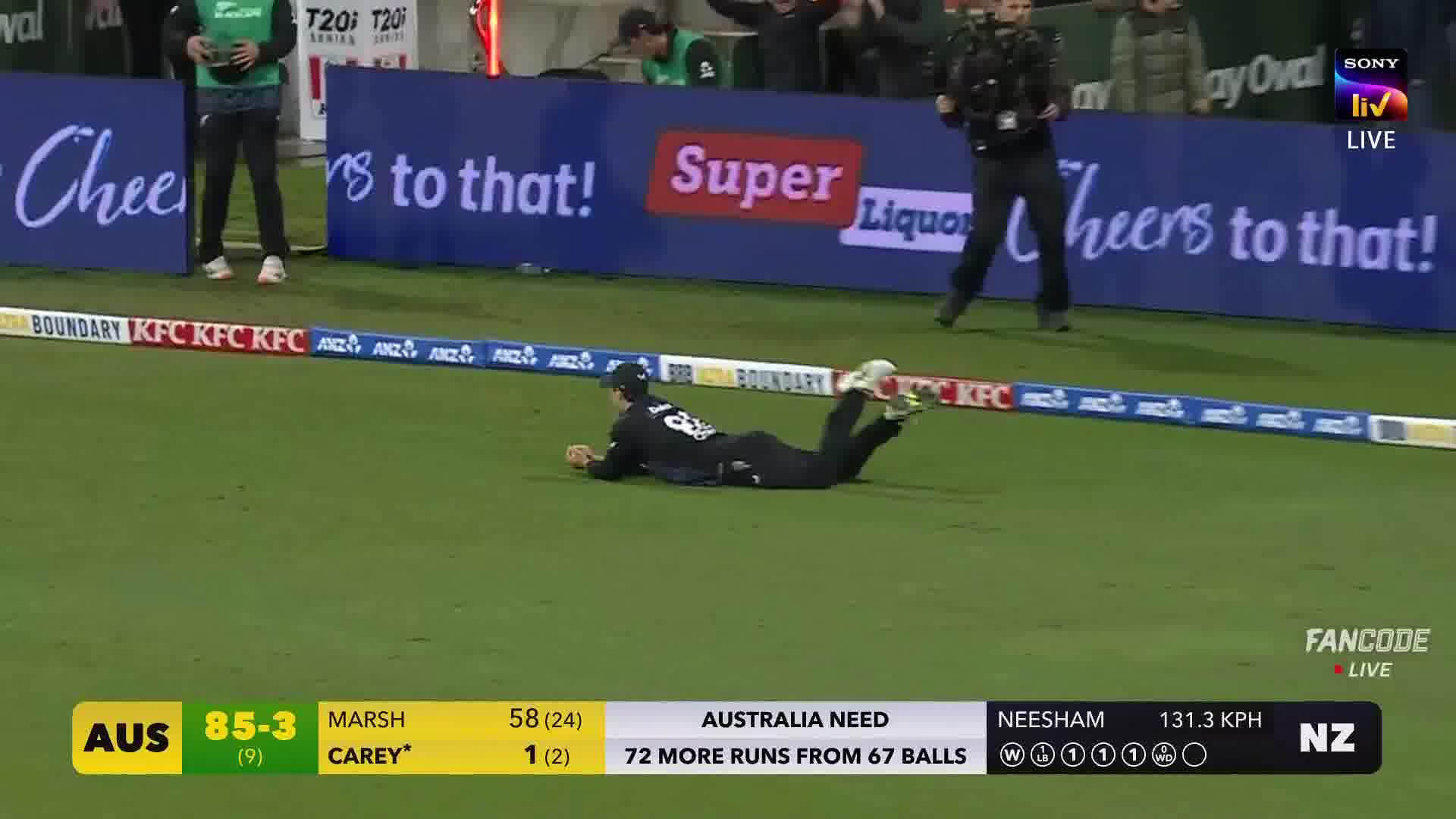 Wicket! Alex Carey Falls For Stunning Catch Taken By Mark Chapman At ...