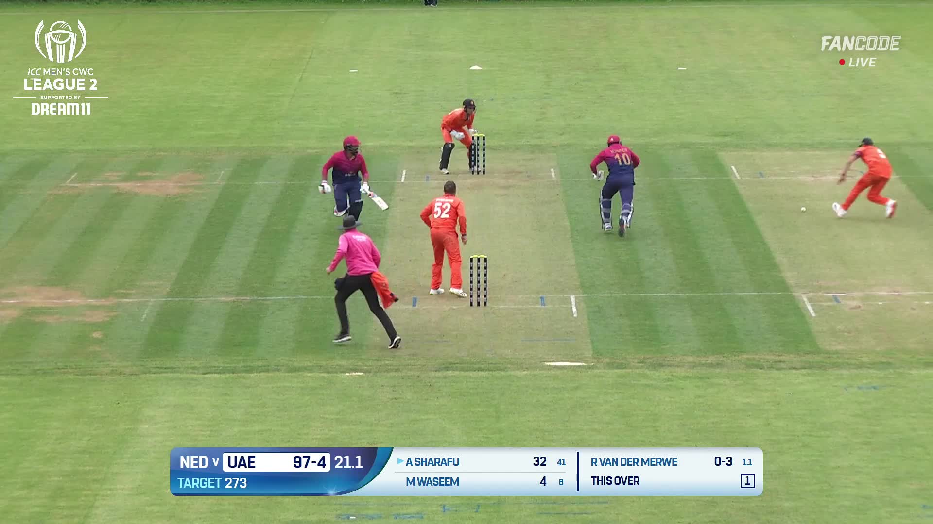 Wicket! A Big Miscommunication Leads To A Run Out, Waseem Departs