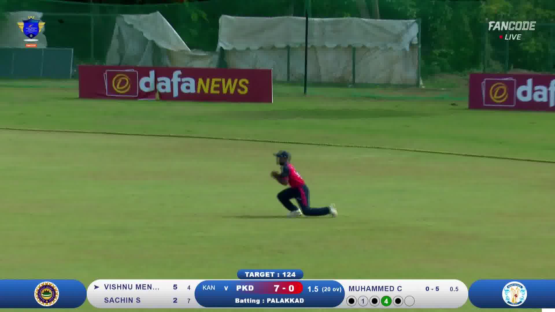 Wicket! Muhammed Nazeel Get An Early Breakthrough, Vishnu Menon Departs