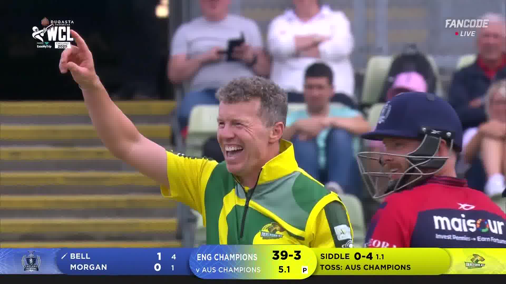 Wicket! Bell's Miscued Shot Lands In Marsh's Hands