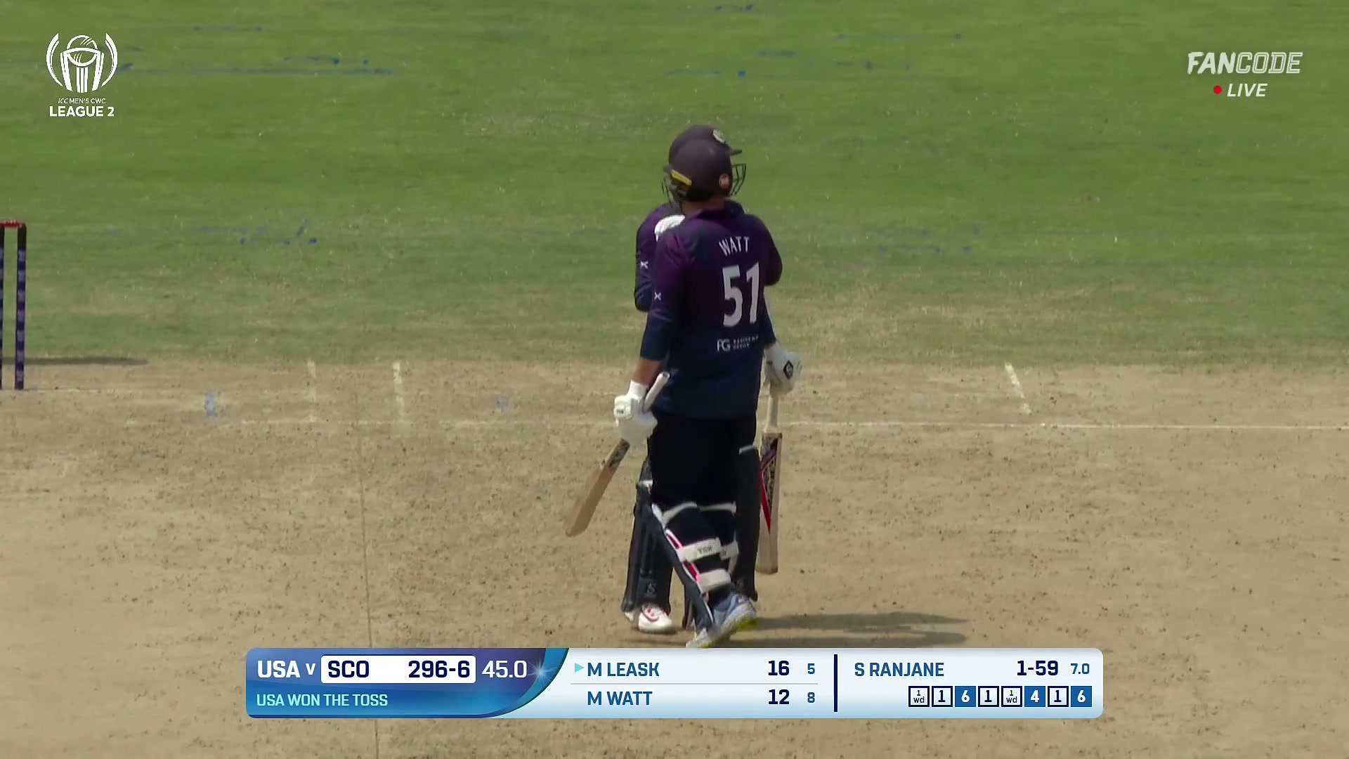 Six! Michael Leask Takes The Attack On With A Massive Shot Over Mid On