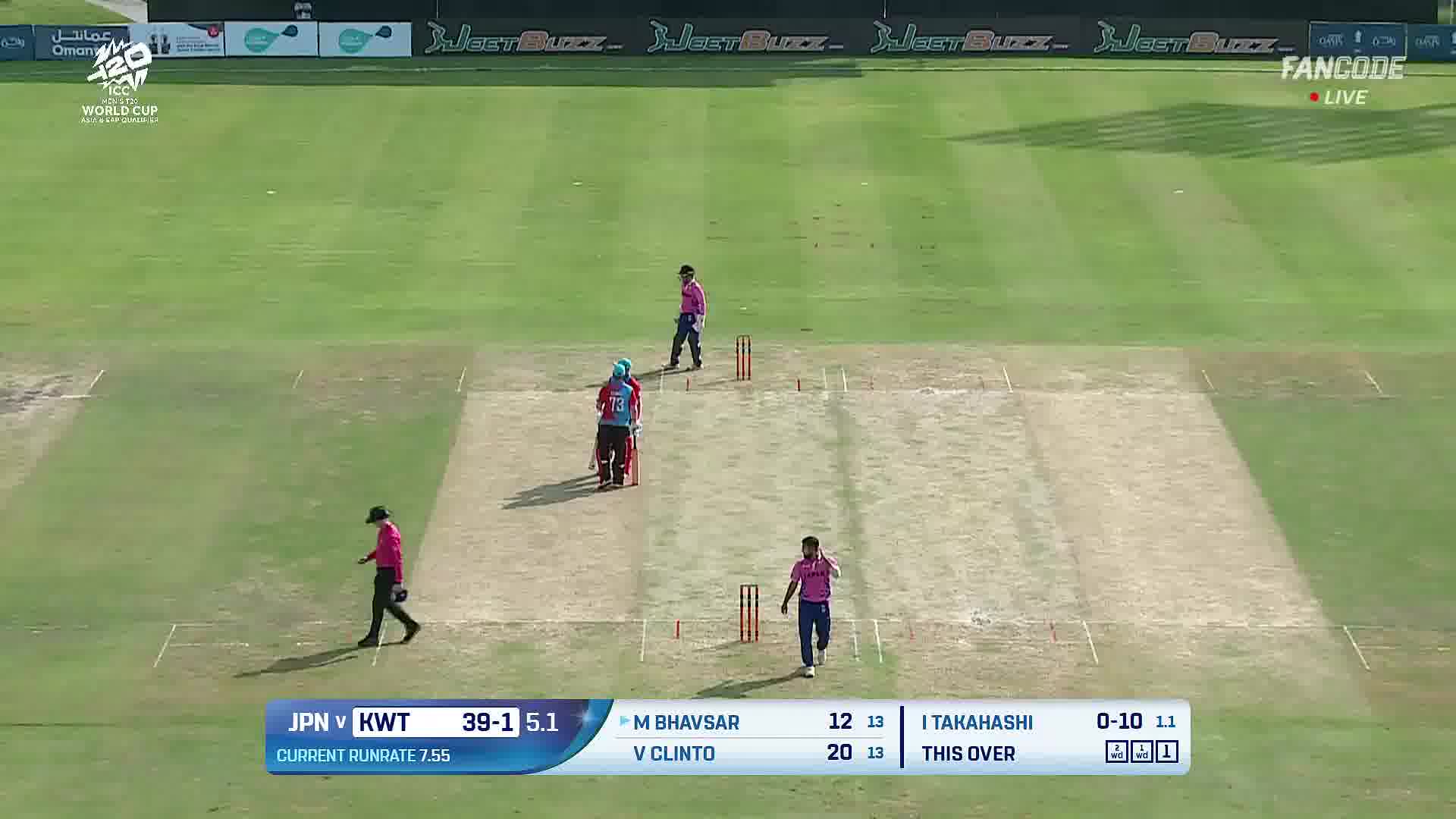 Four! Meet Bhavsar Executes A Perfect Sweep To Find The Gap