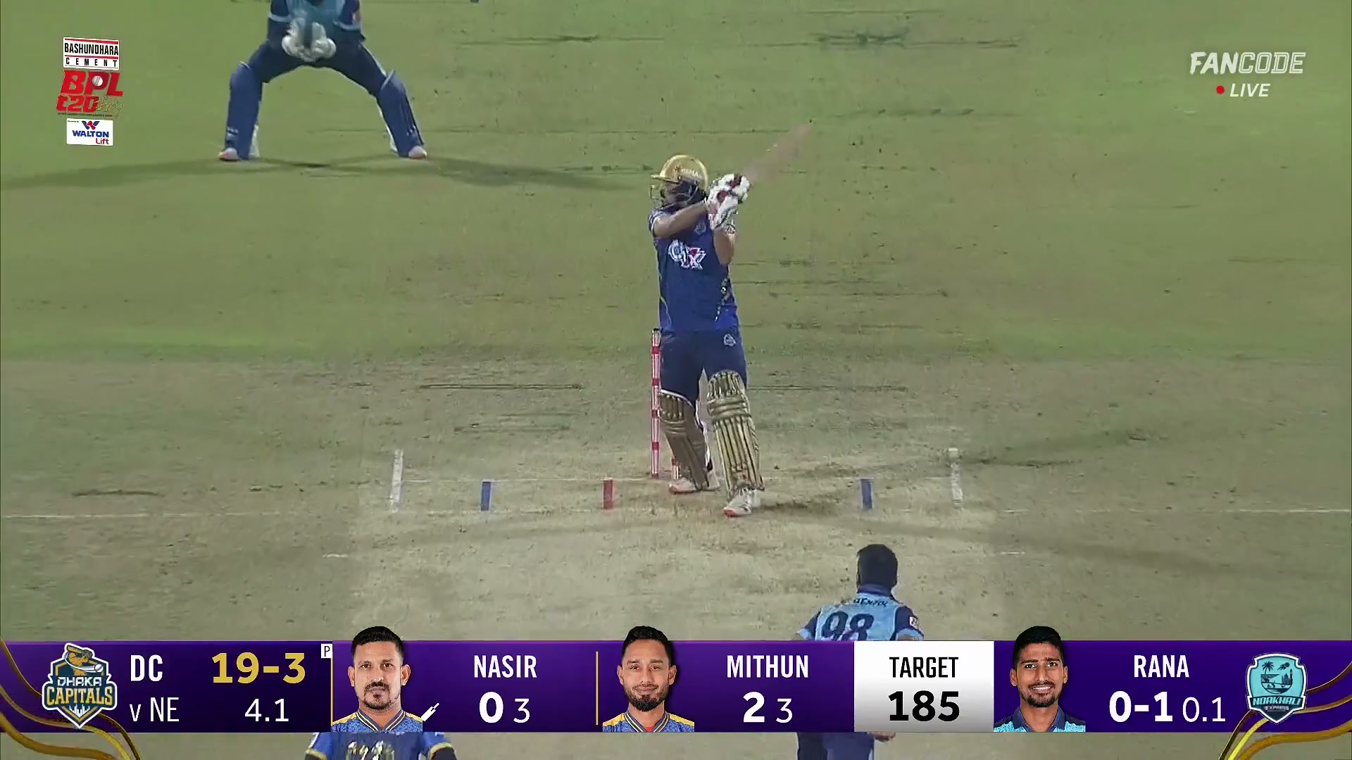 Wicket! Mehedi Hasan Rana Cleans Up Nasir Hossain Out For A Duck