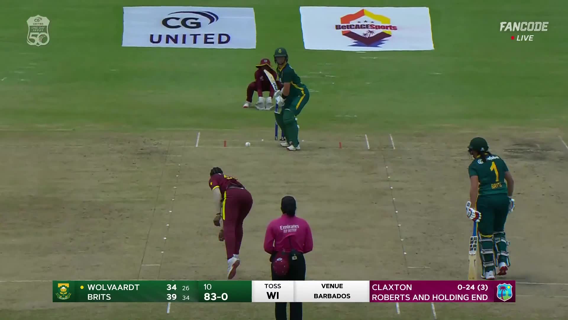 Four! Laura Wolvaardt Pushes It To The Deep Mid Wicket For A Boundary