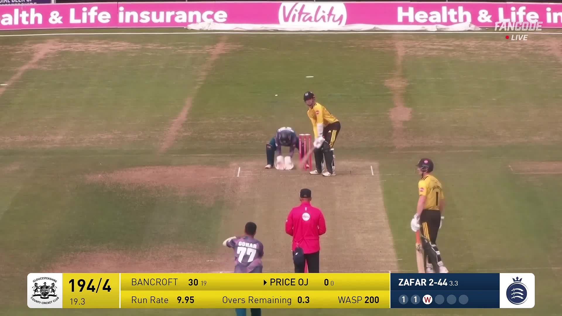 Six! Oliver Prince Lifts It Over The Mid-Wicket For A Maximum