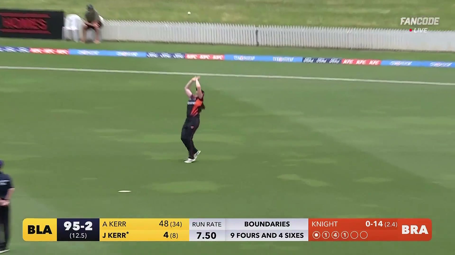 Wicket! Jess Kerr Departs After Brilliant Backward Running Catch At ...