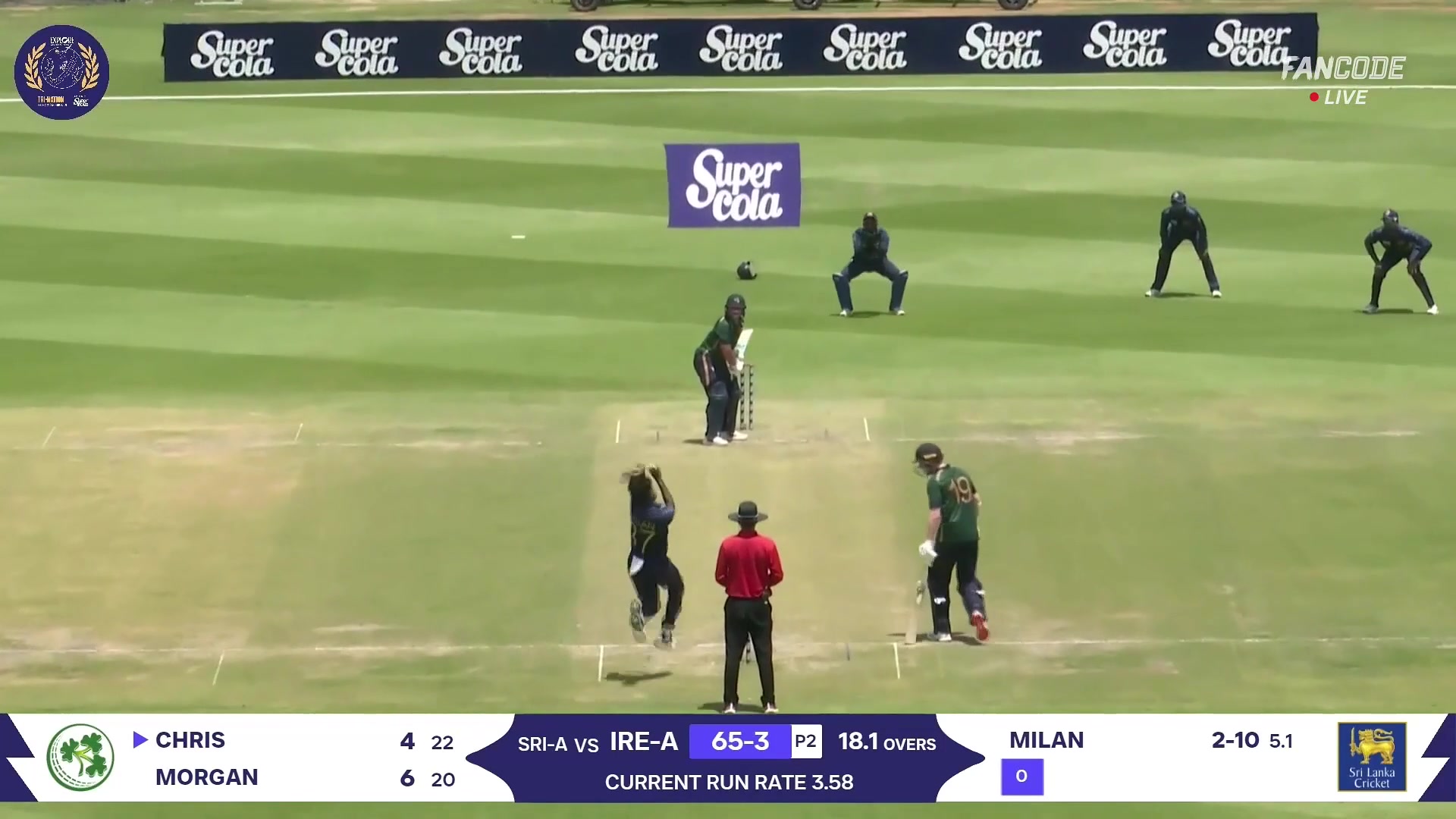 Four! Christopher de Freitas Flicks It To Fine Leg For A Boundary