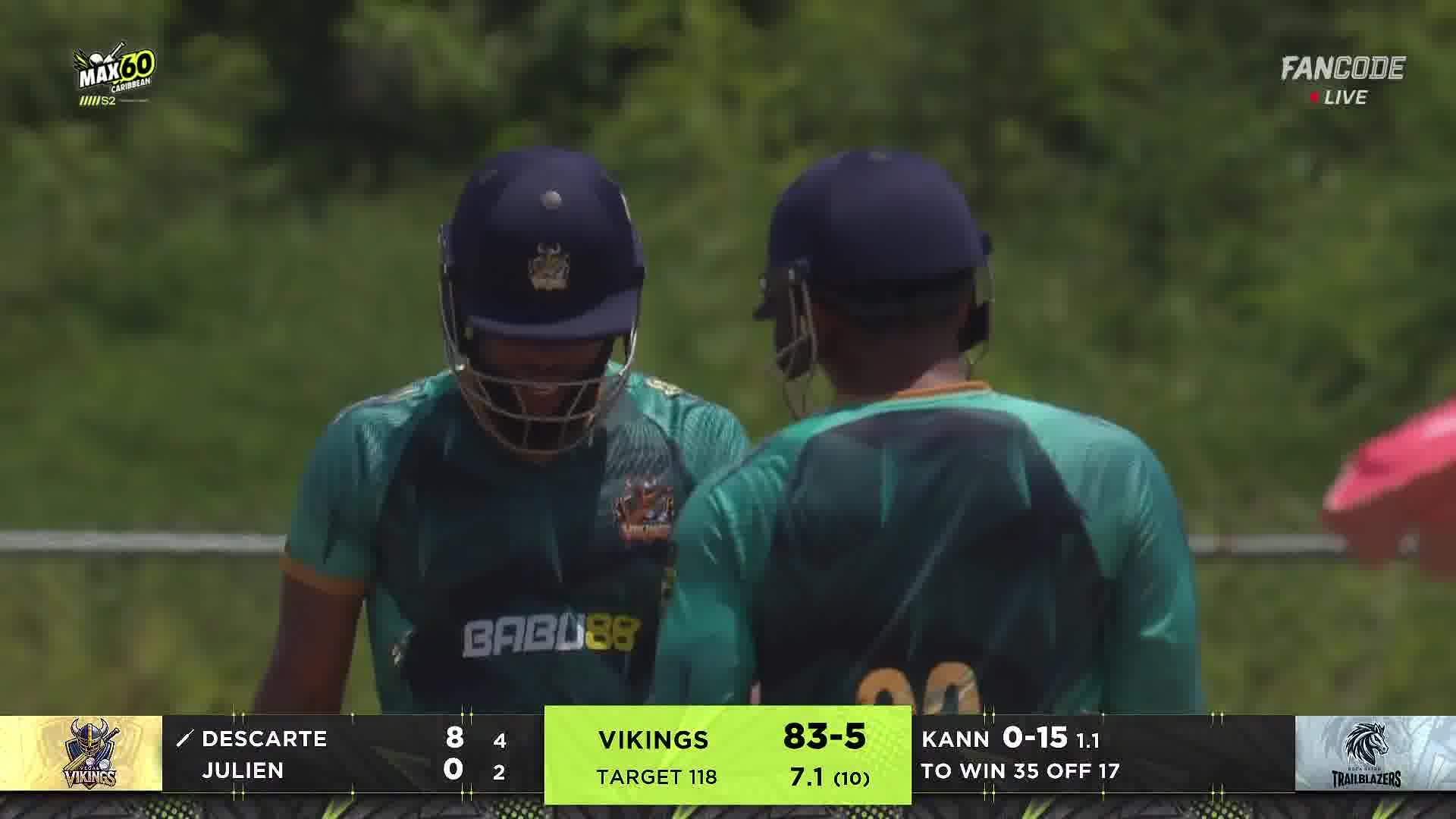 Six! Shadrack Descarte Lofts It Over Mid Off For A Maximum