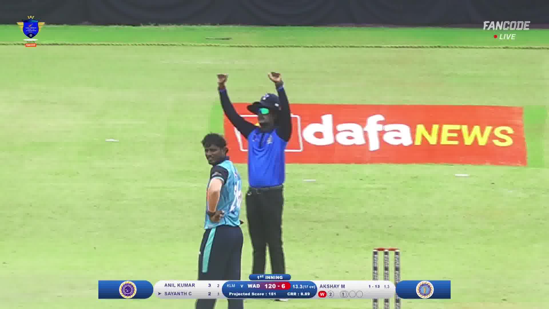 Six! Sayanth P M Launches It Over Mid Wicket For A Biggie