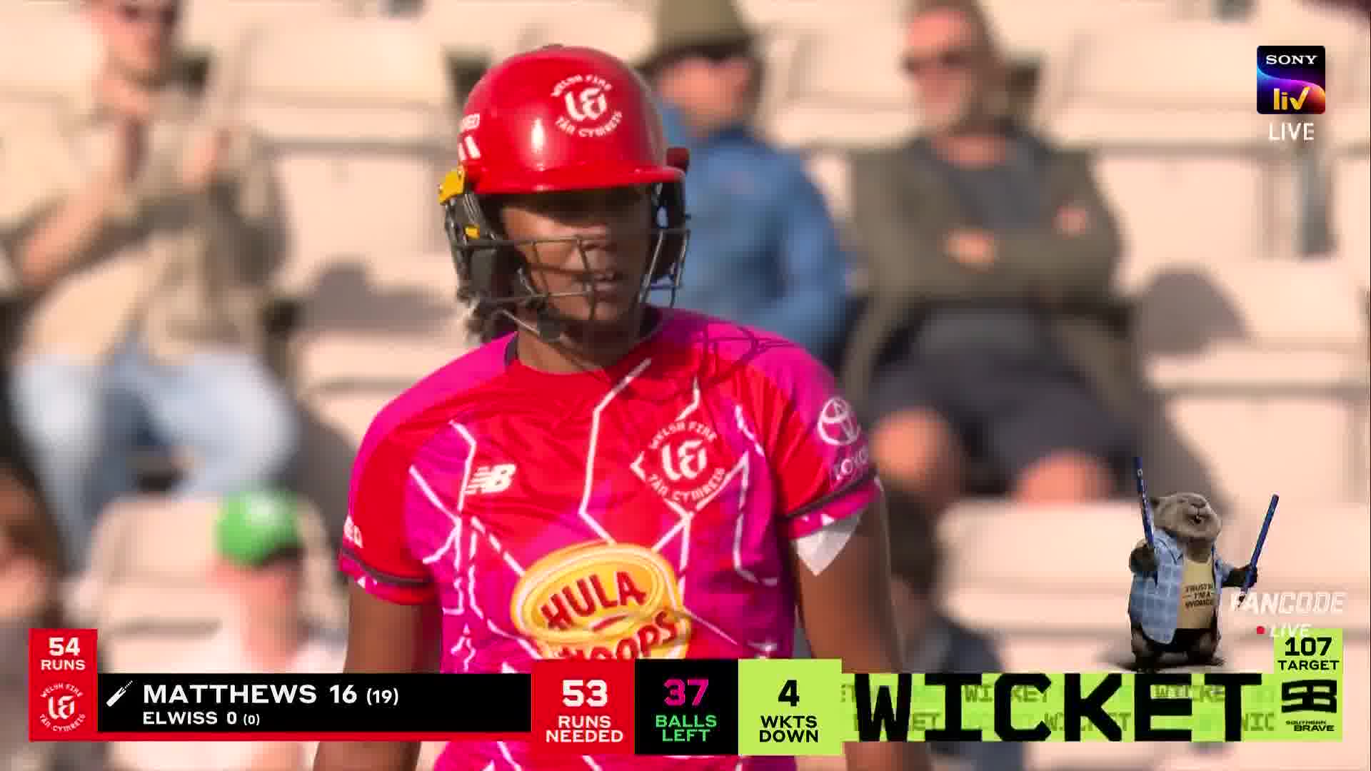 Wicket! Hayley Miscues It At Deep Mid Wicket, Adams Gets The Big Fish