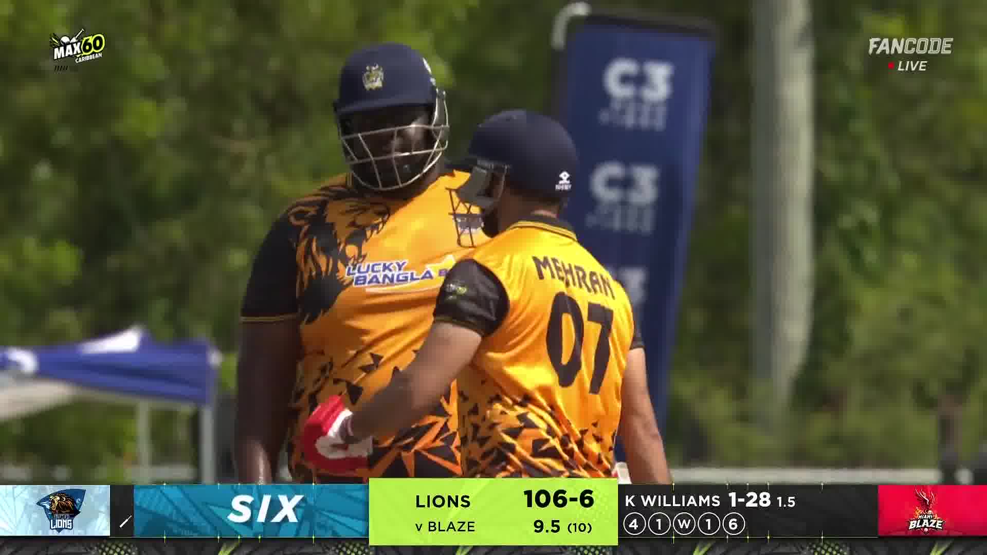 Six! Rahkeem Cornwall Drives It Over Covers For A Maximum