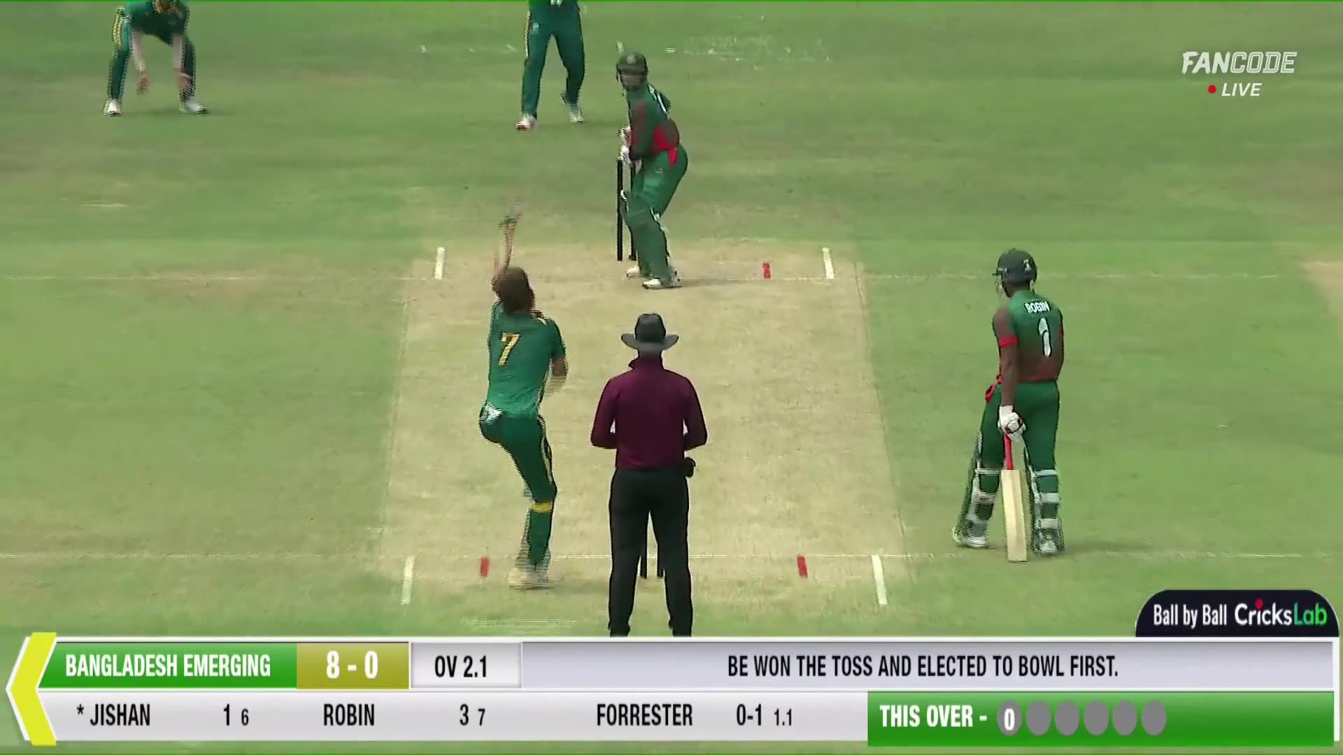 Four! Jishan Alam Finds The First Boundary Of The Innings