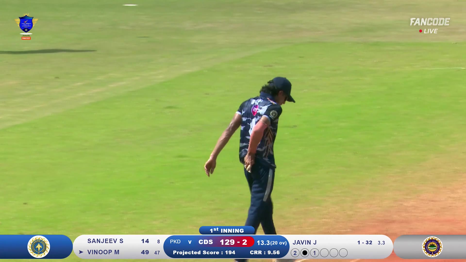 Wicket! Simple Catch To Ajith Raj At Short Covers, Vinoop Manoharan ...