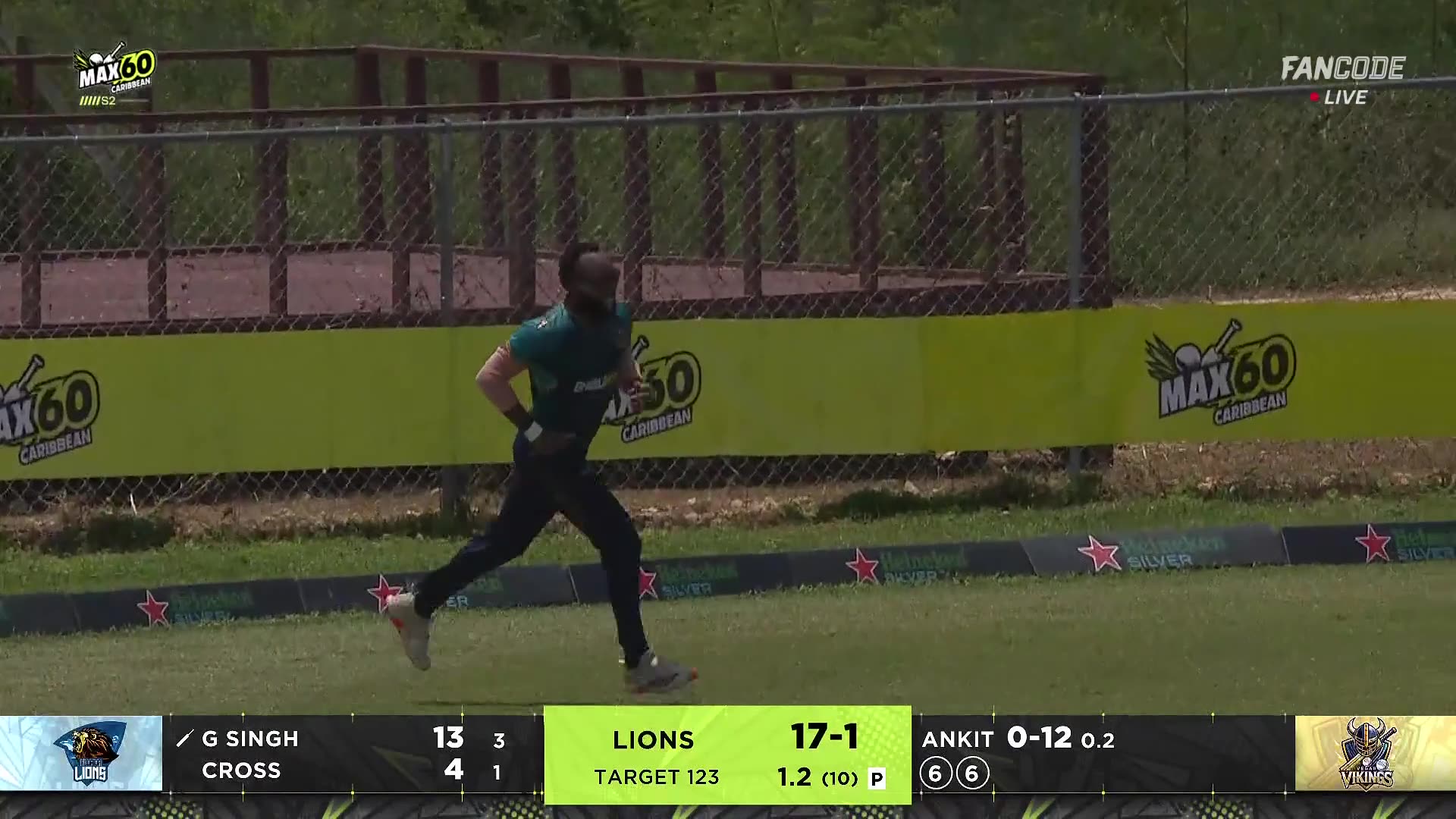 Wicket! Brilliant Catch Taken By Shadrack Descarte, Gajanand Singh Departs