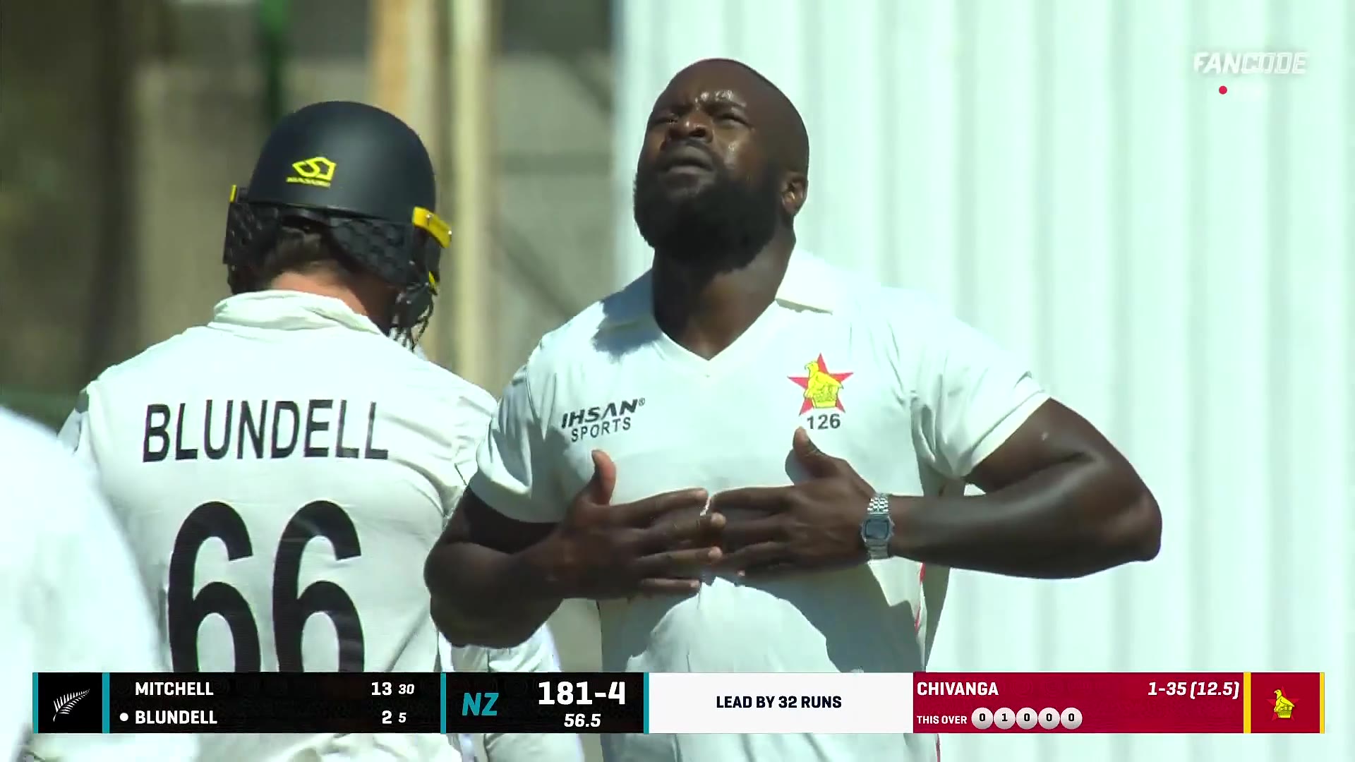 Wicket! Tom Blundell Chips It Tanaka Chivanga Gets His Second