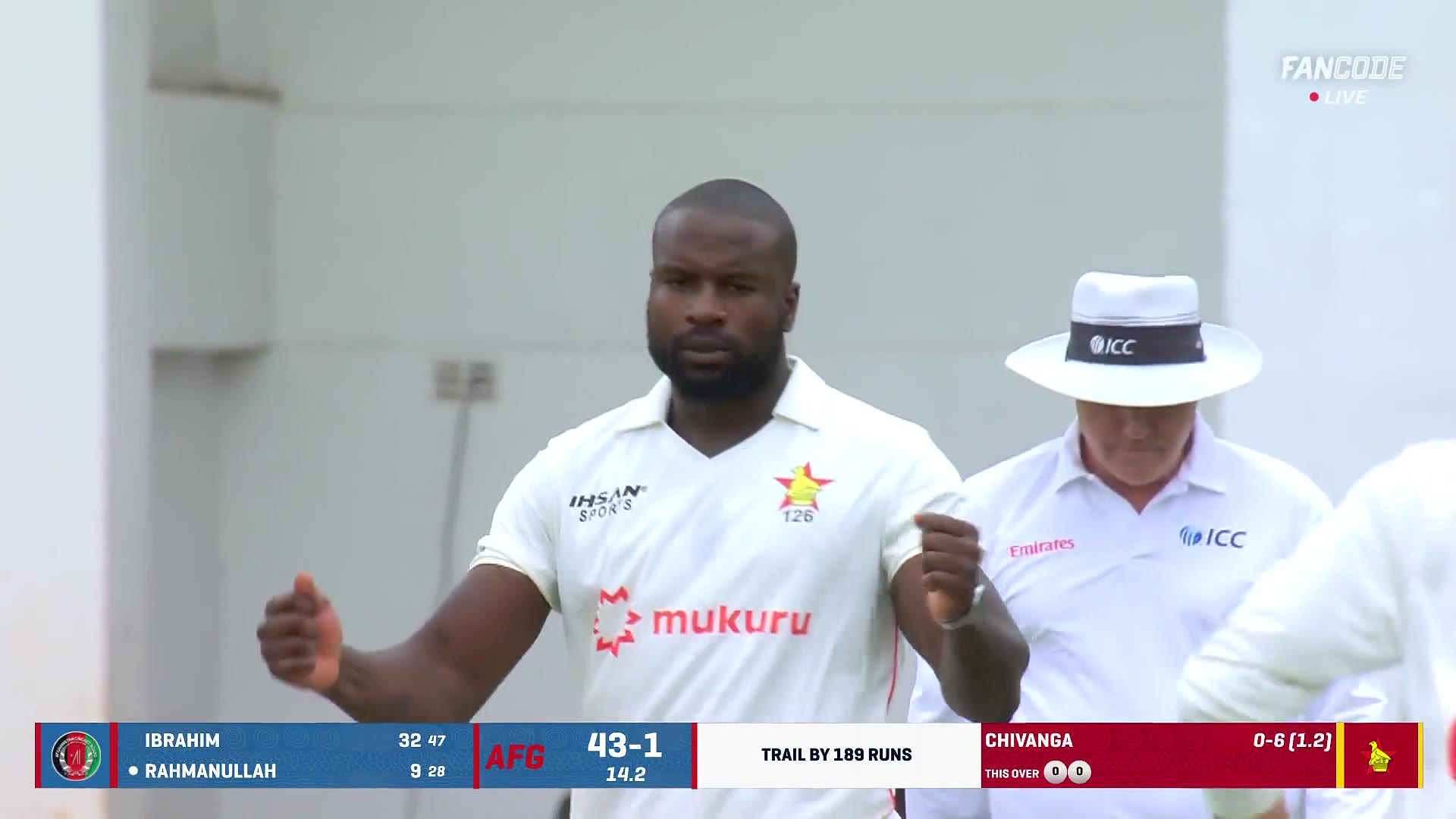 Wicket! Rahmanullah Gurbaz Edges It To Tafadzwa Tsiga, Tanaka Chivanga ...