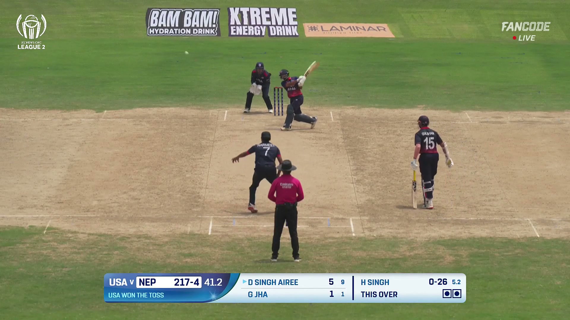 Six! Dipendra Singh Airee Comes Down The Track And Launches It Over The ...