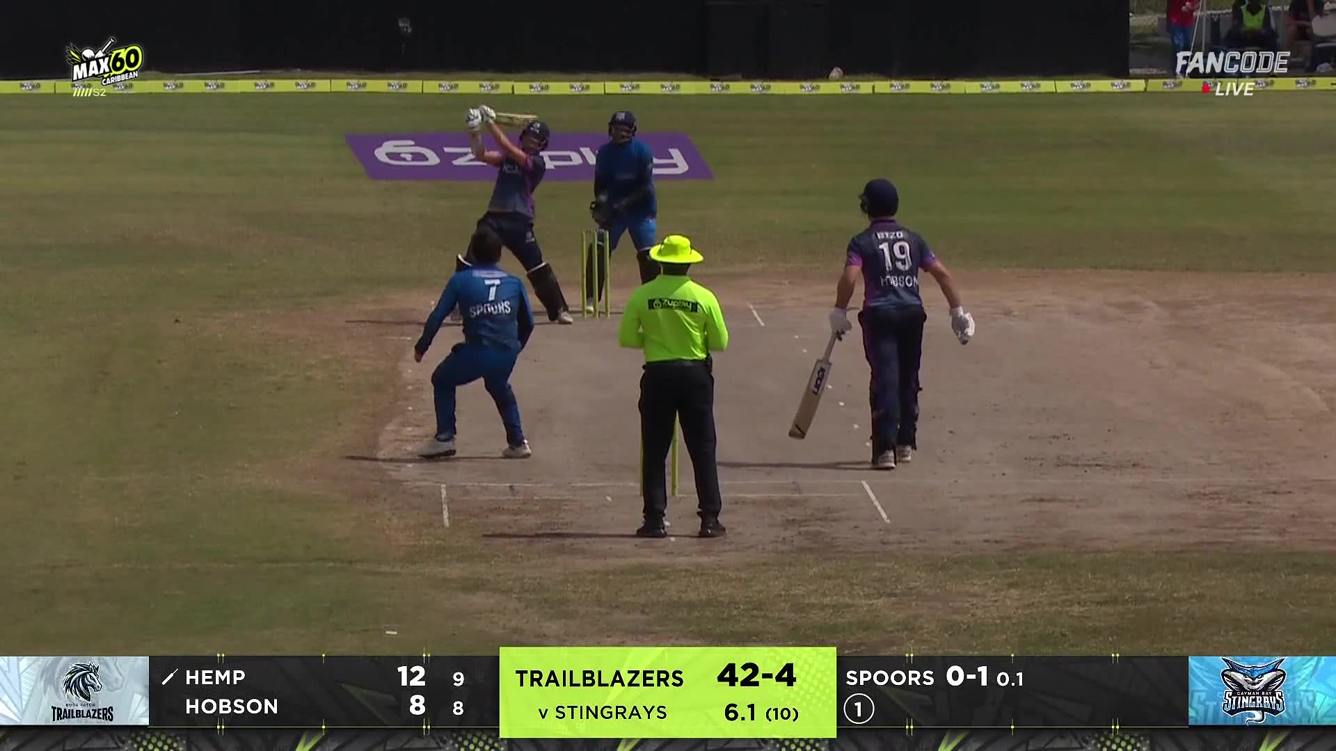 Six! Cameron Hemp Goes Big Over Mid On For A Six