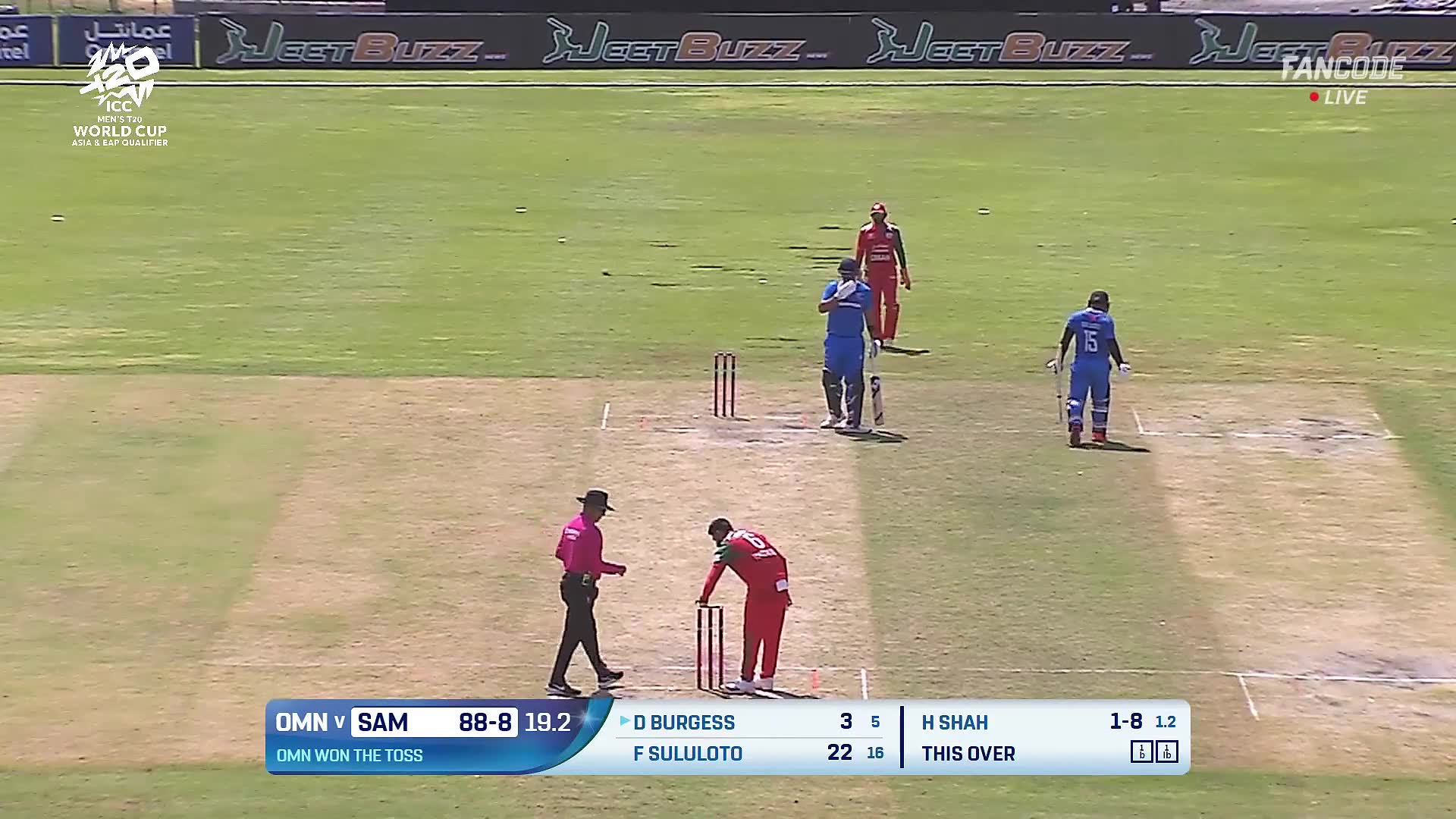Wicket! A Big Miscommunication Leads To A Run Out, Fereti Suluoto Departs