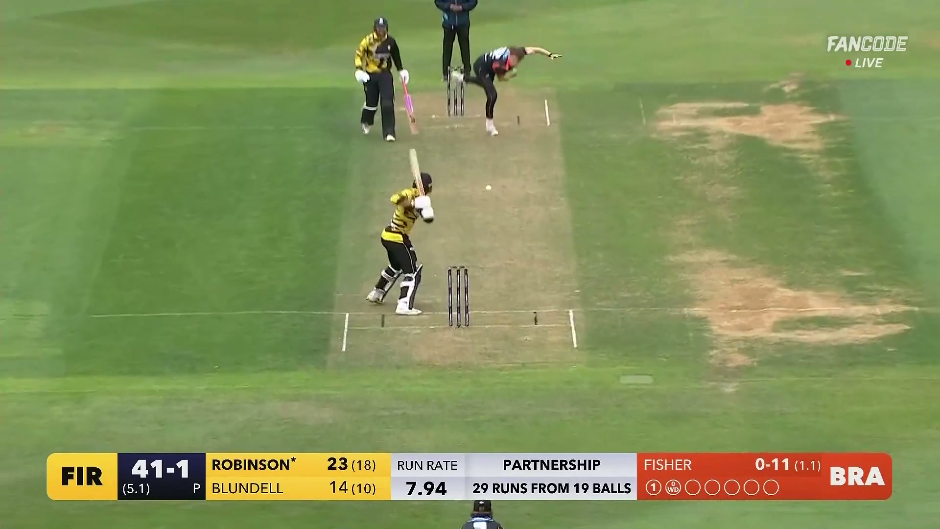 Six! Tim Robinson Creates Space and Sends Matthew Fisher Sailing Over Point